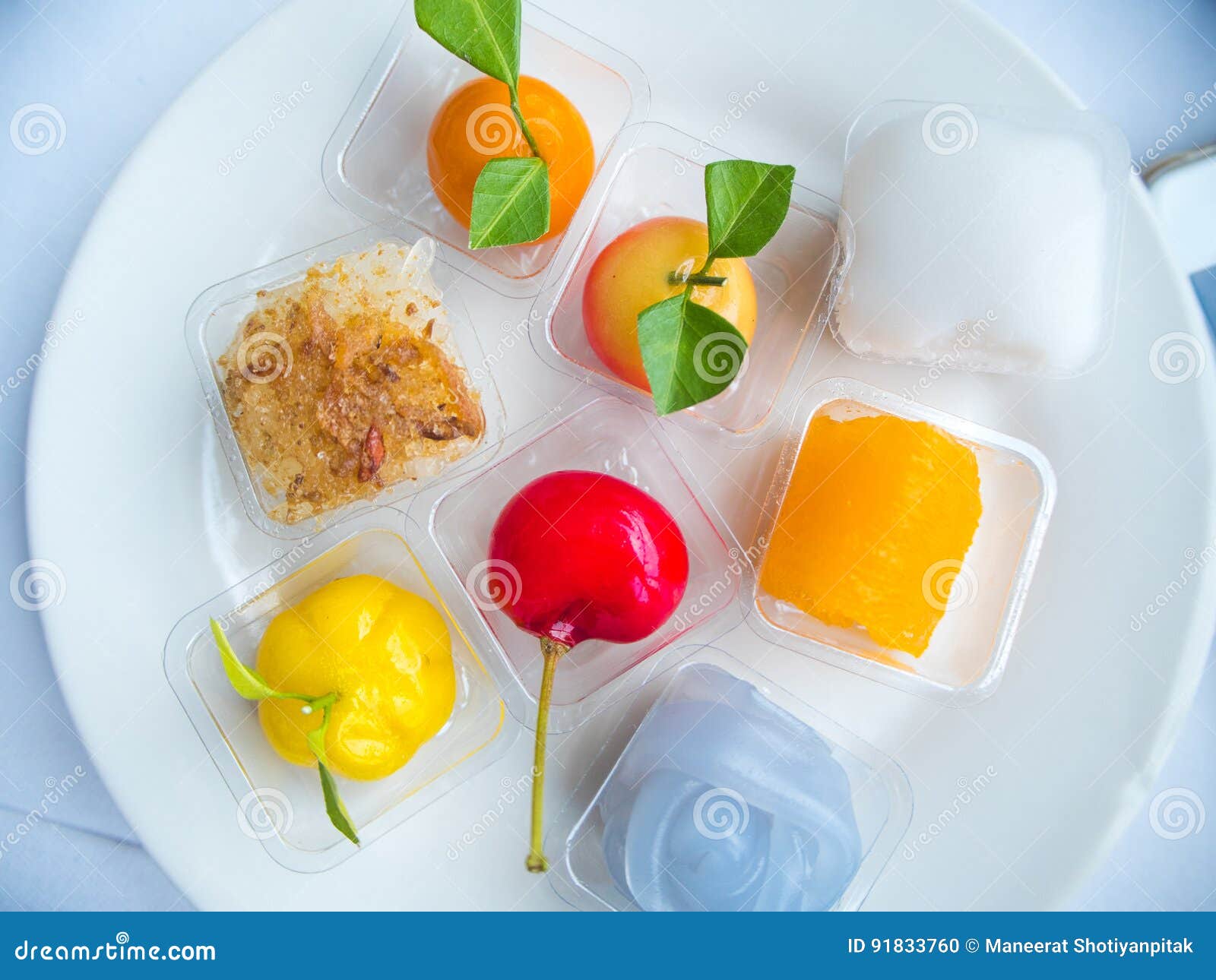 A Lot of Cut with Thai Dessert, Sweet Stock Photo - Image of dessert ...