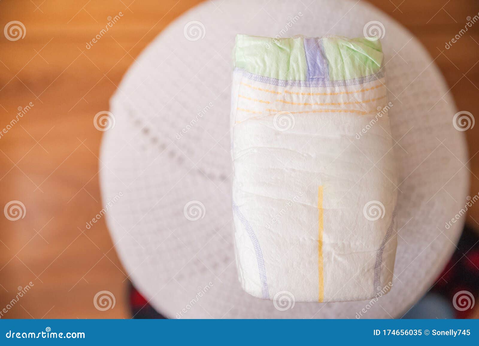 A Lot of Diapers in a Stack Close-up and Copy Space. Newborn, Diapers ...
