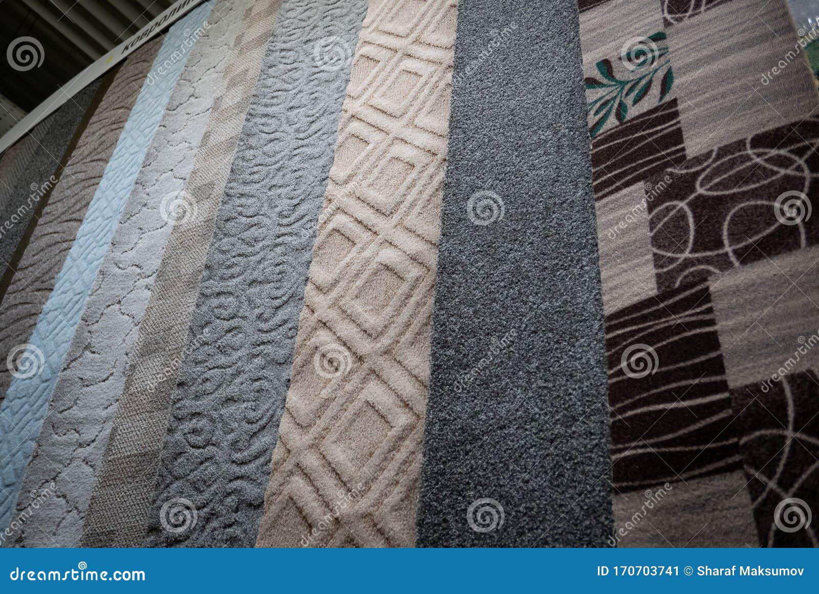 Lot of Different Carpets in a Construction Mall Stock Image - Image of ...