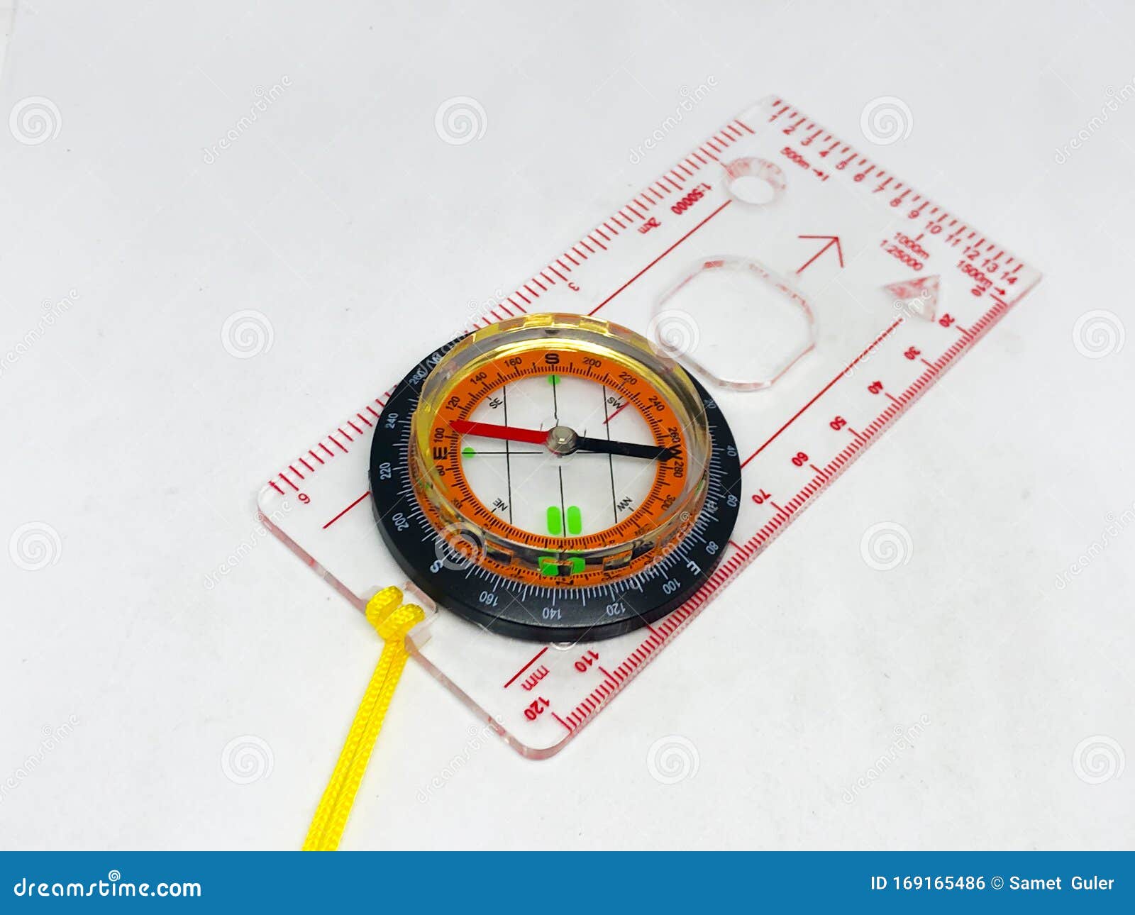 Compass Assortment and White Background Stock Photo - Image of retro ...