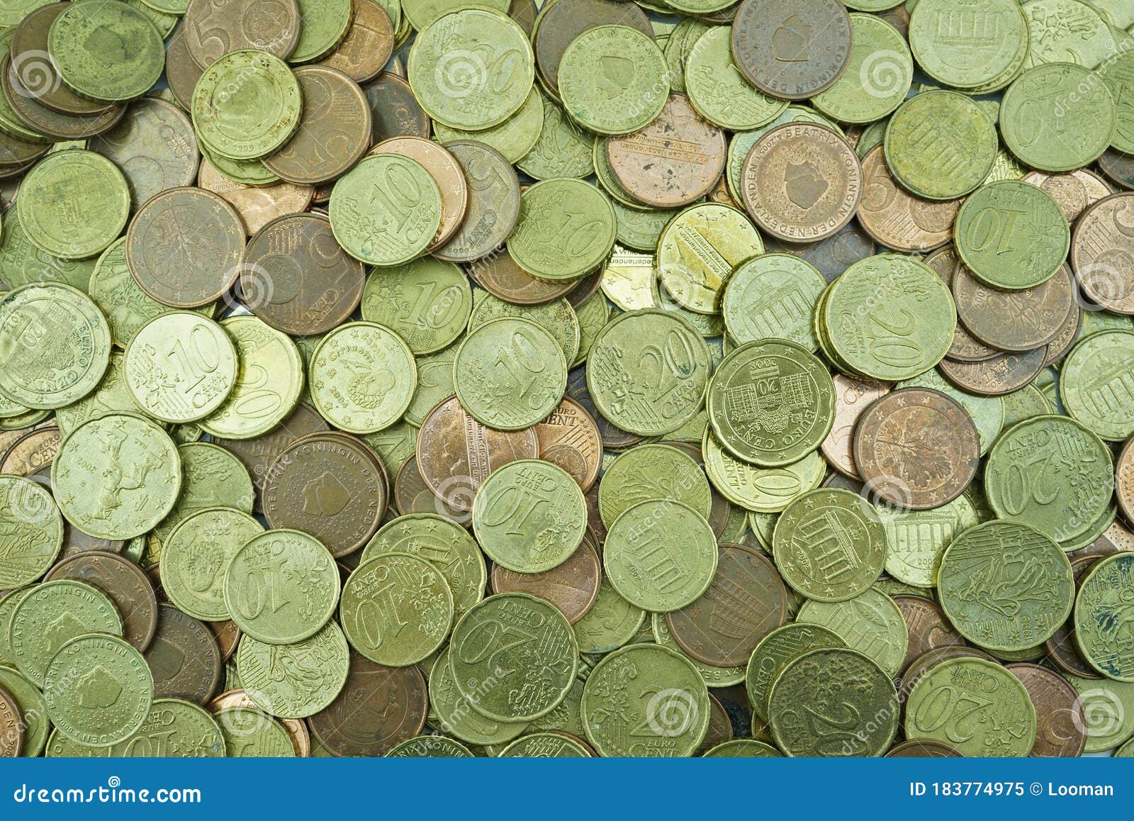 Lot of Different Euro Coins Stock Image - Image of euro, isolated ...