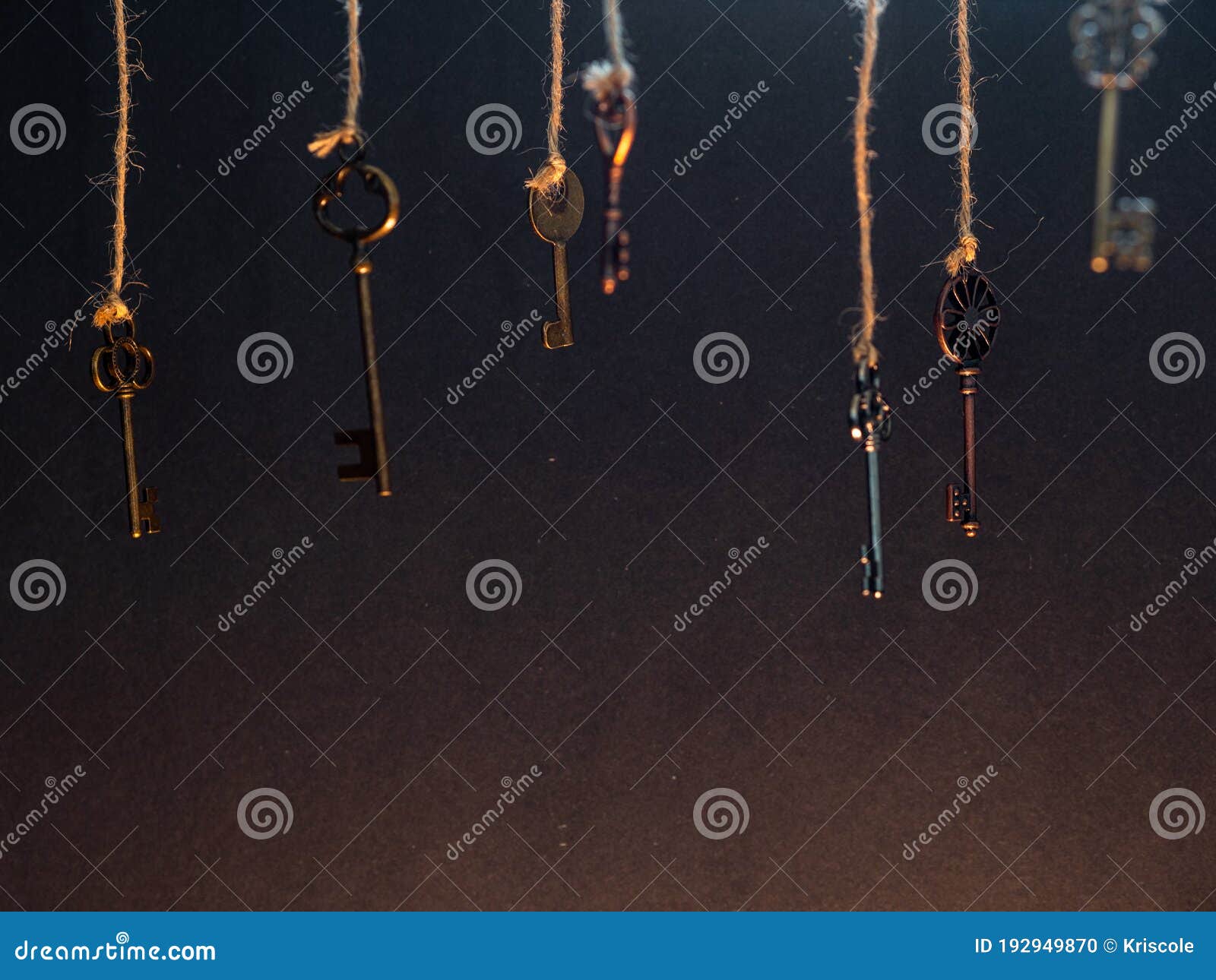 A Lot of Different Old Keys from Different Locks, Hanging from the Top ...