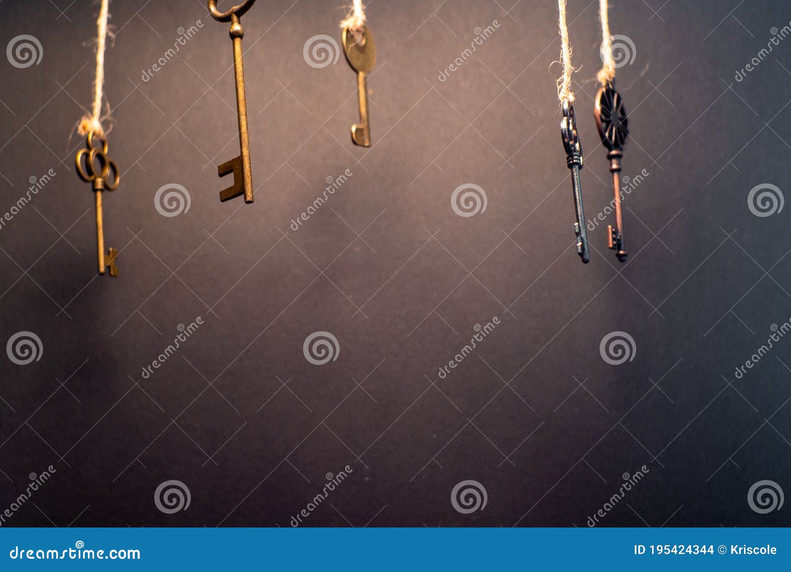 A Lot of Different Old Keys from Different Locks, Hanging from the Top ...