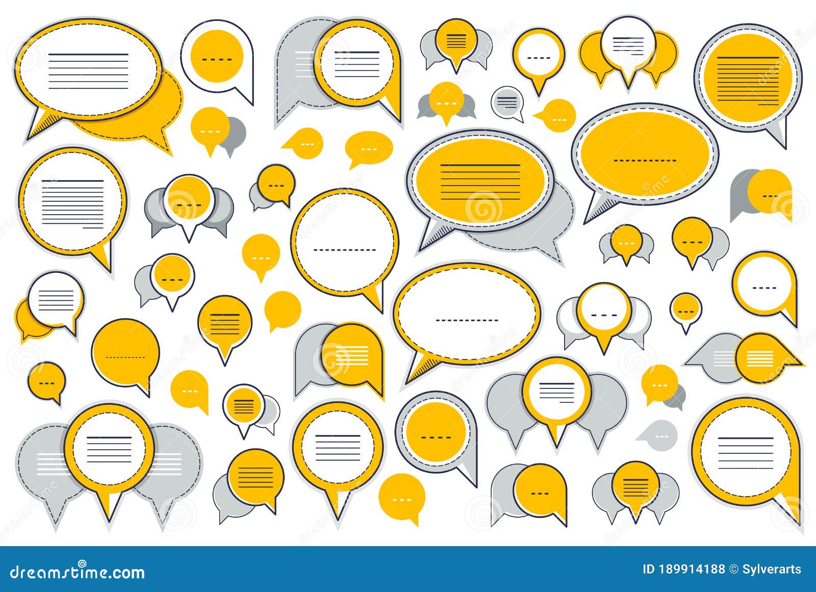 6 Different Dialog Balloon Vector Illustration | CartoonDealer.com #4800072