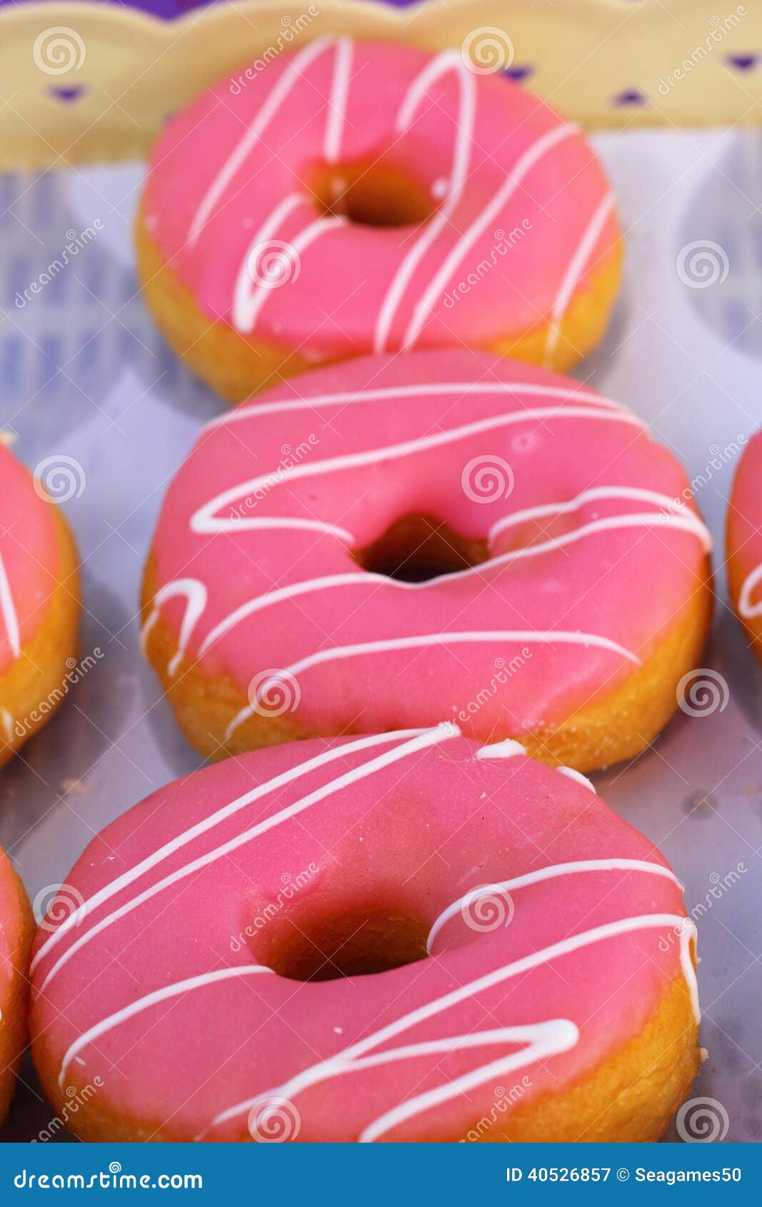 A Lot of Donuts and Strawberry Stock Image - Image of calories, donut ...