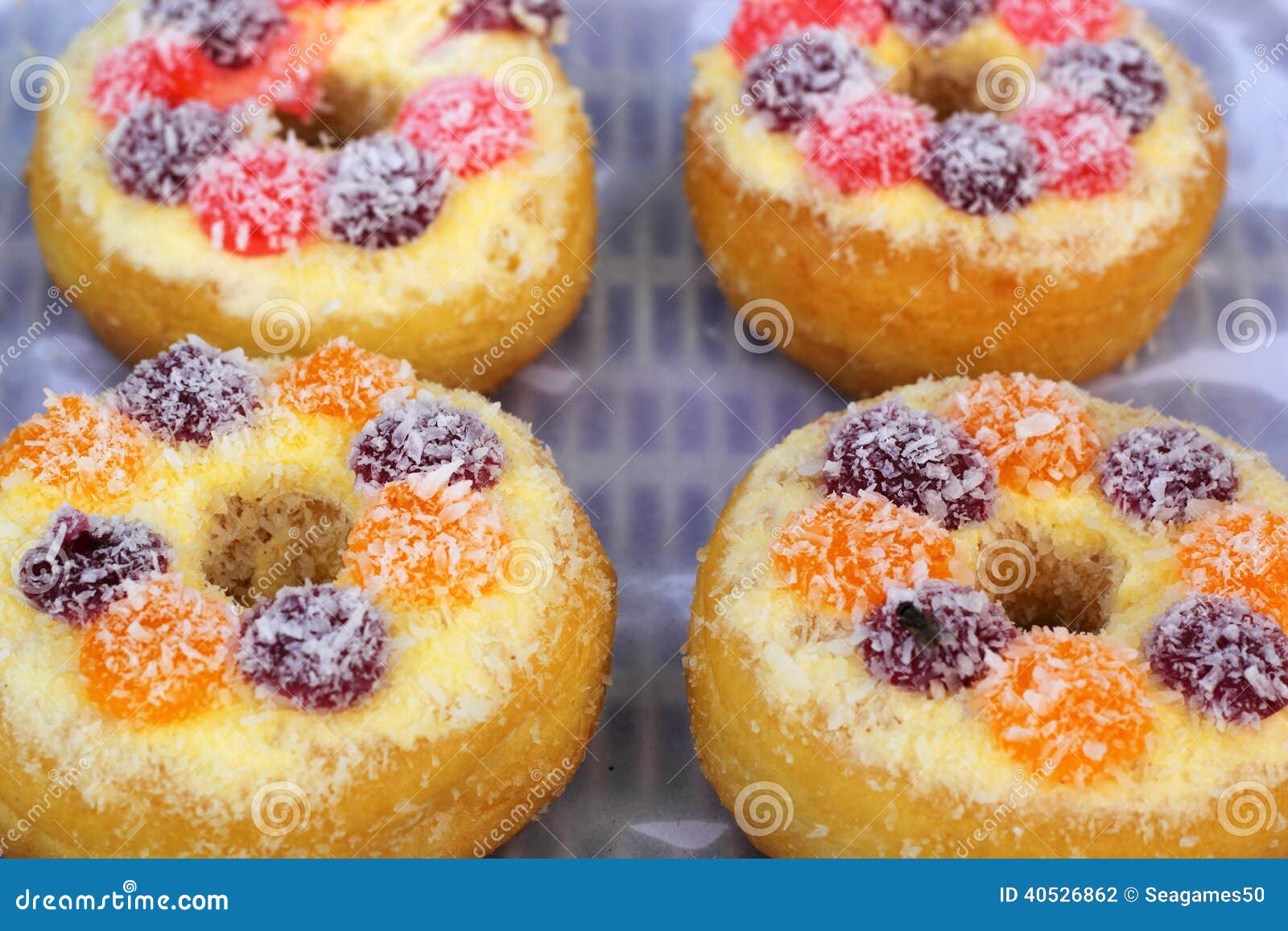 A Lot of Donuts and Strawberry Jam Stock Photo - Image of food ...