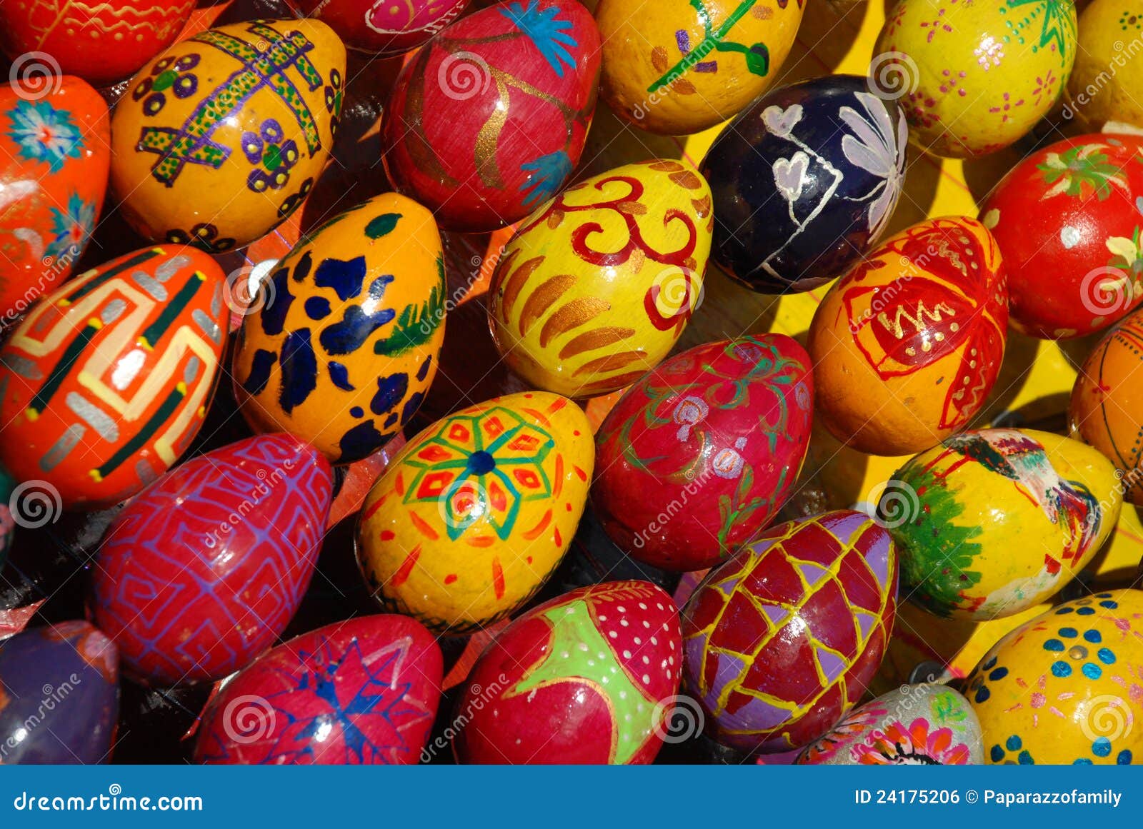 A lot of Easter eggs. stock photo. Image of colourful - 24175206