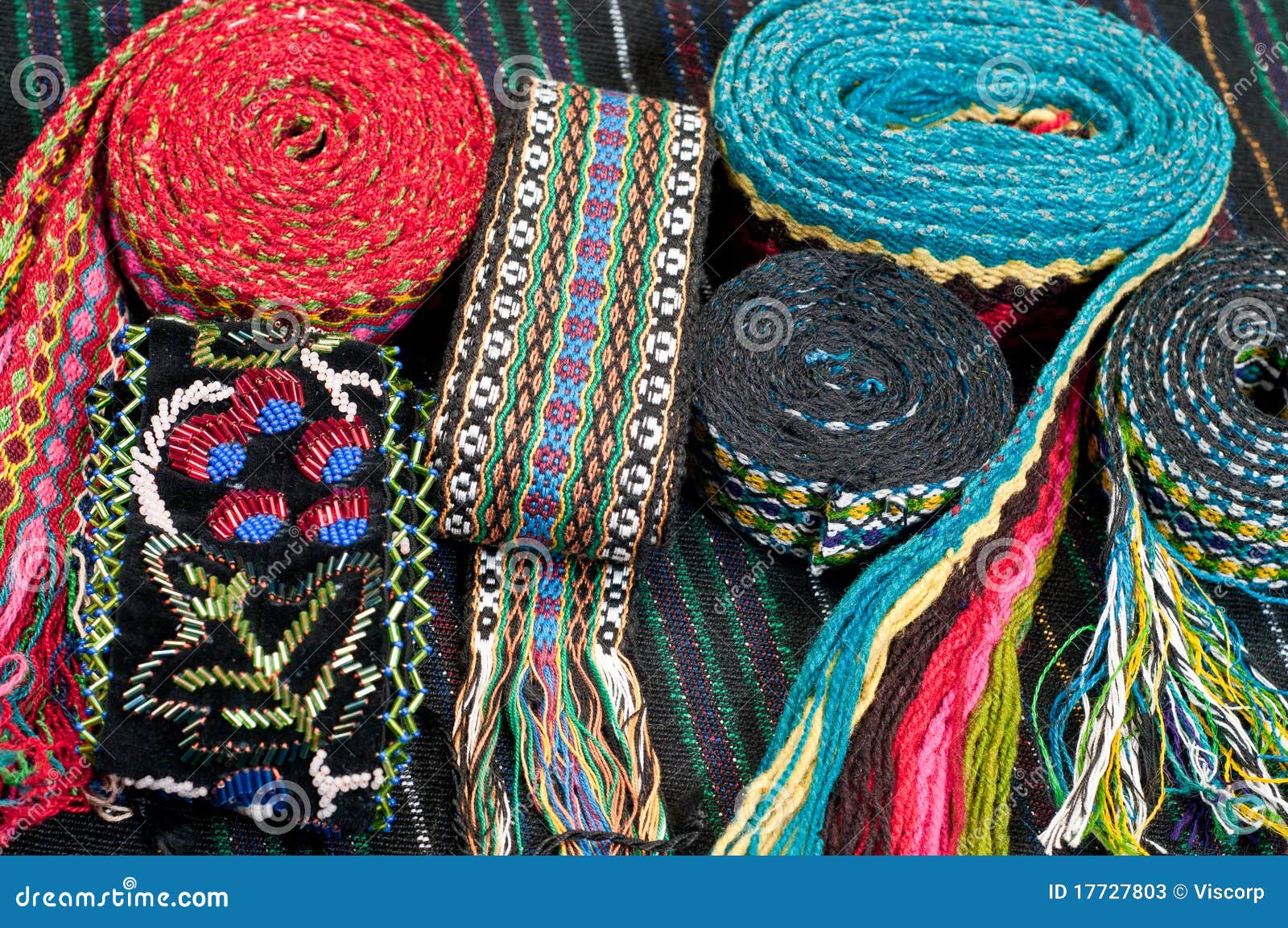 Lot of embroidered belts stock image. Image of green - 17727803