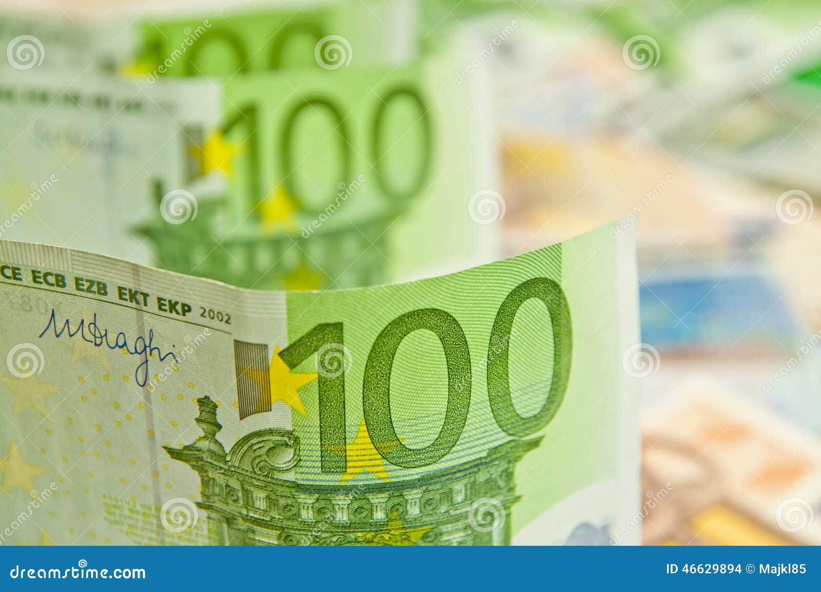 Lot of Euro Banknotes - Large Sum of Money Stock Photo - Image of ...