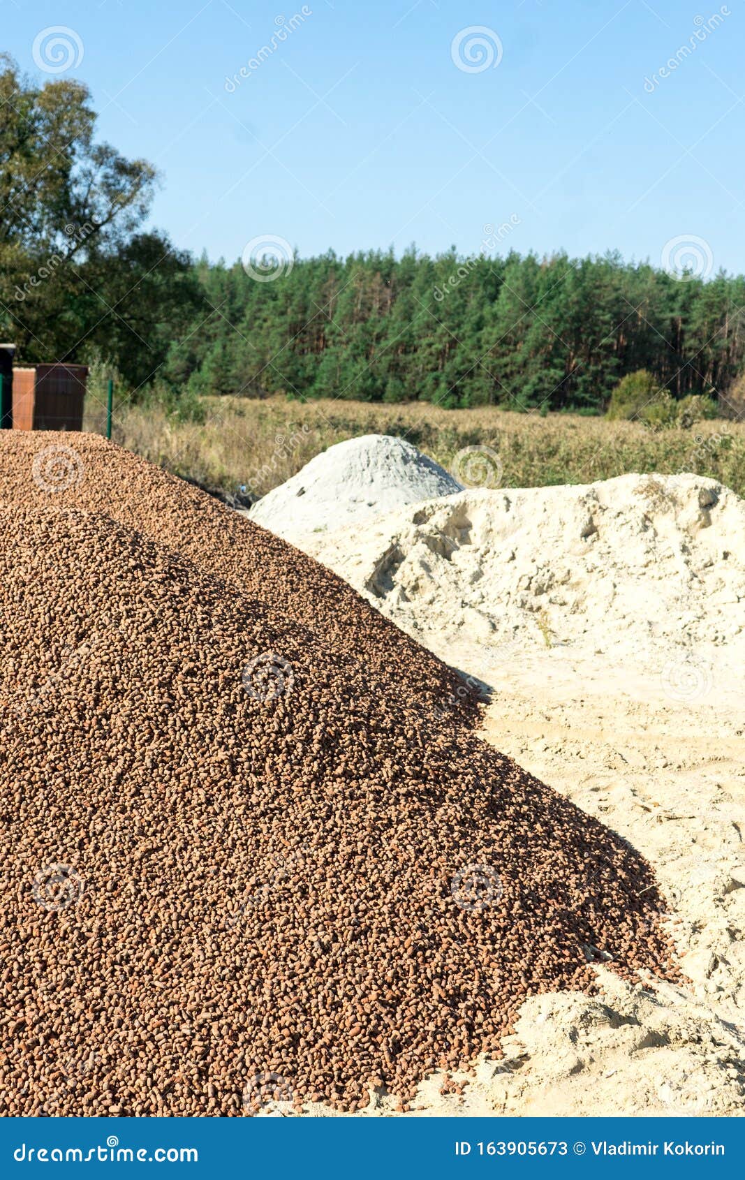 A Lot of Expanded Clay in a Pile on the Construction Site Stock Image ...