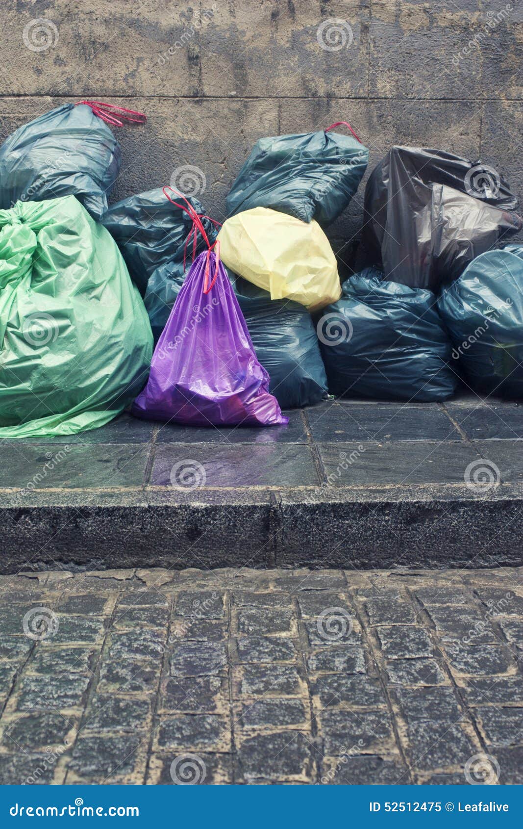 A Lot of Garbage in the Street Stock Image - Image of garbage, junk ...