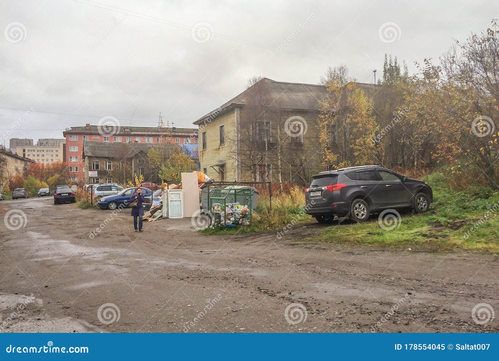 A Lot of Trash in the Streets in Murnmansk, Russia Editorial Image ...