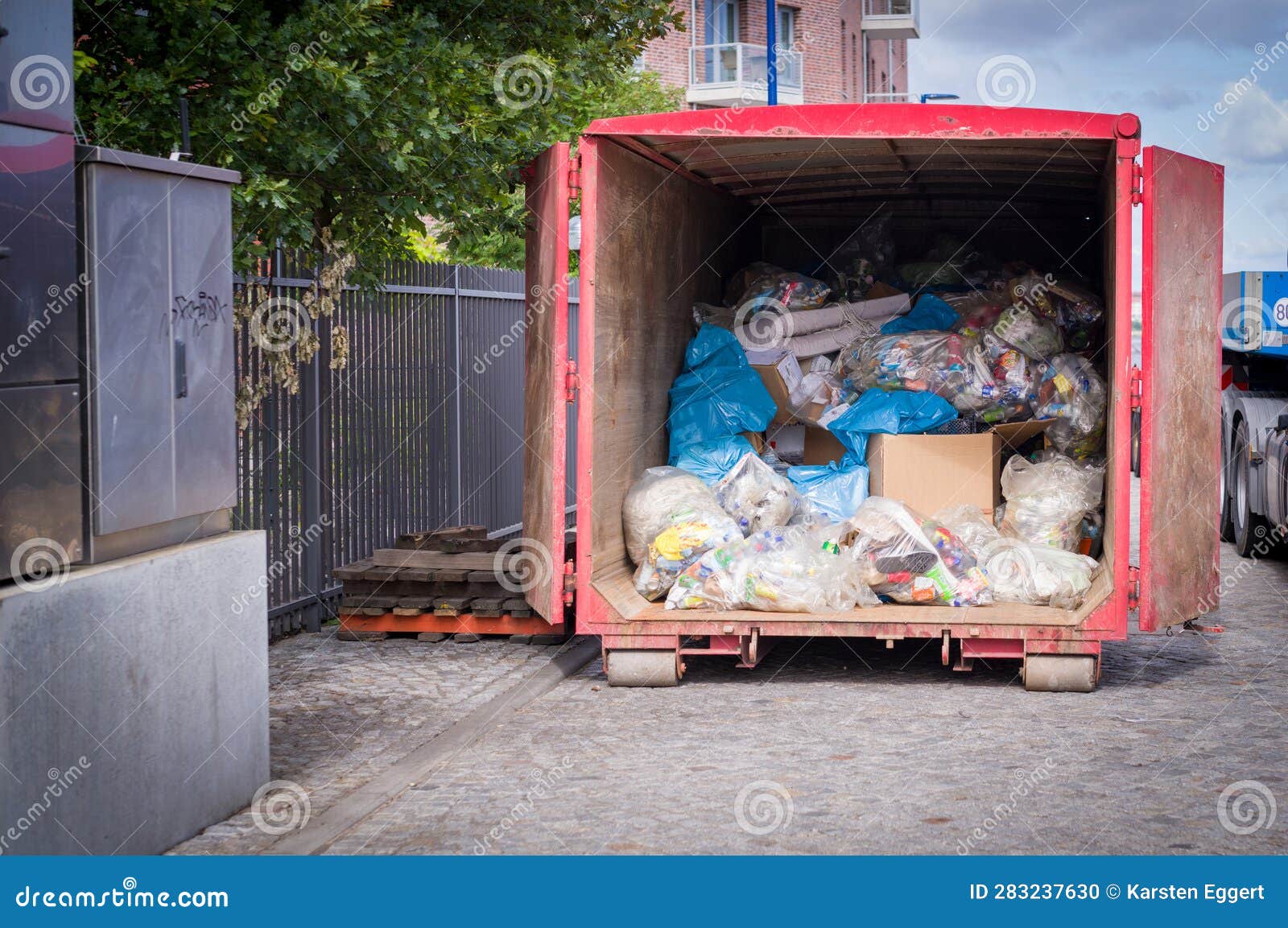 A Lot of Garbage is Transported in a Large Container Editorial Image ...