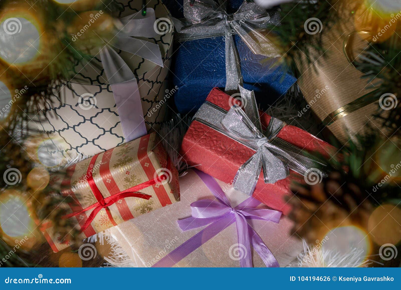 A Lot of Gift Boxes. Christmas Concept Stock Photo - Image of packing ...