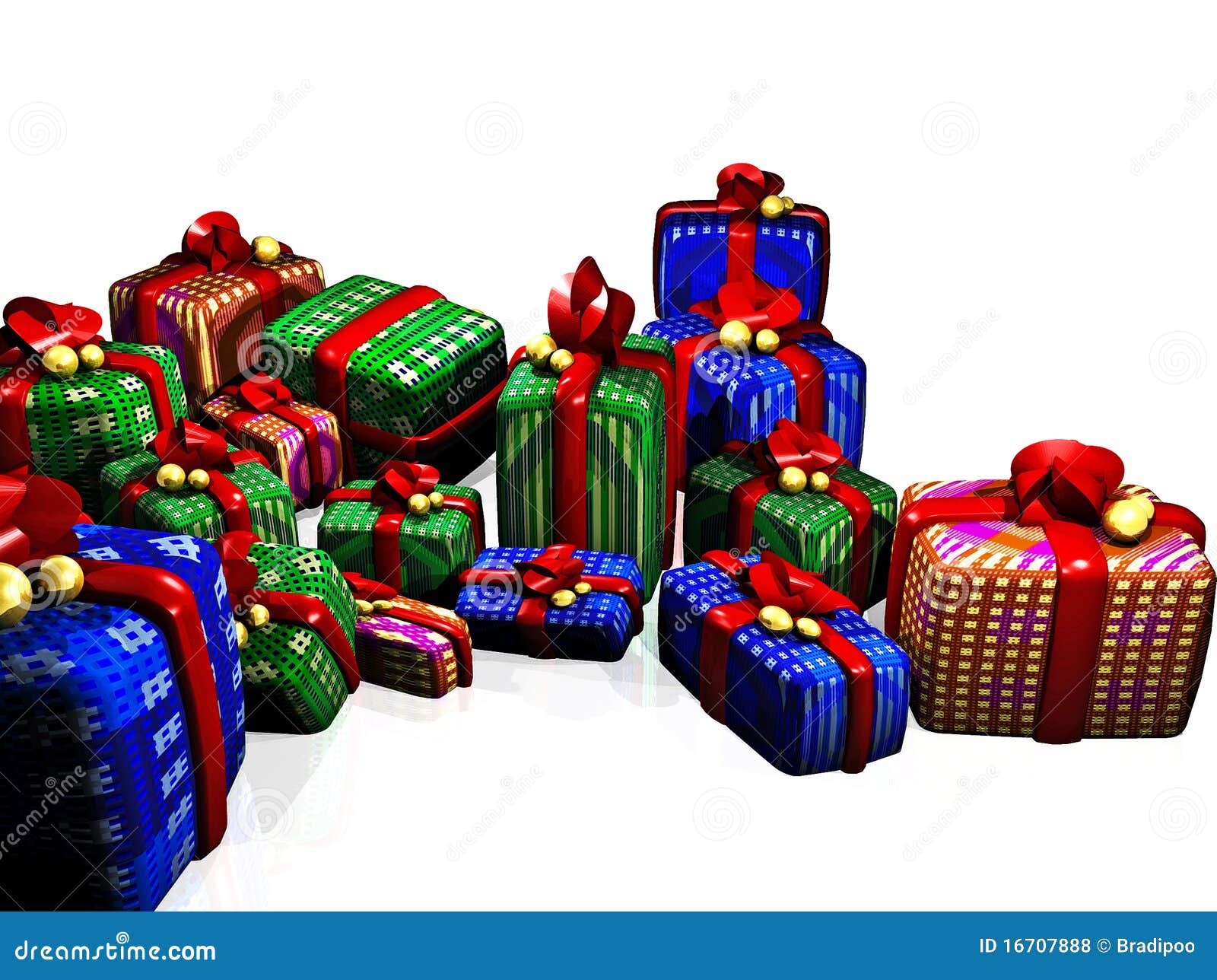 A lot of gifts stock illustration. Illustration of christmas - 16707888