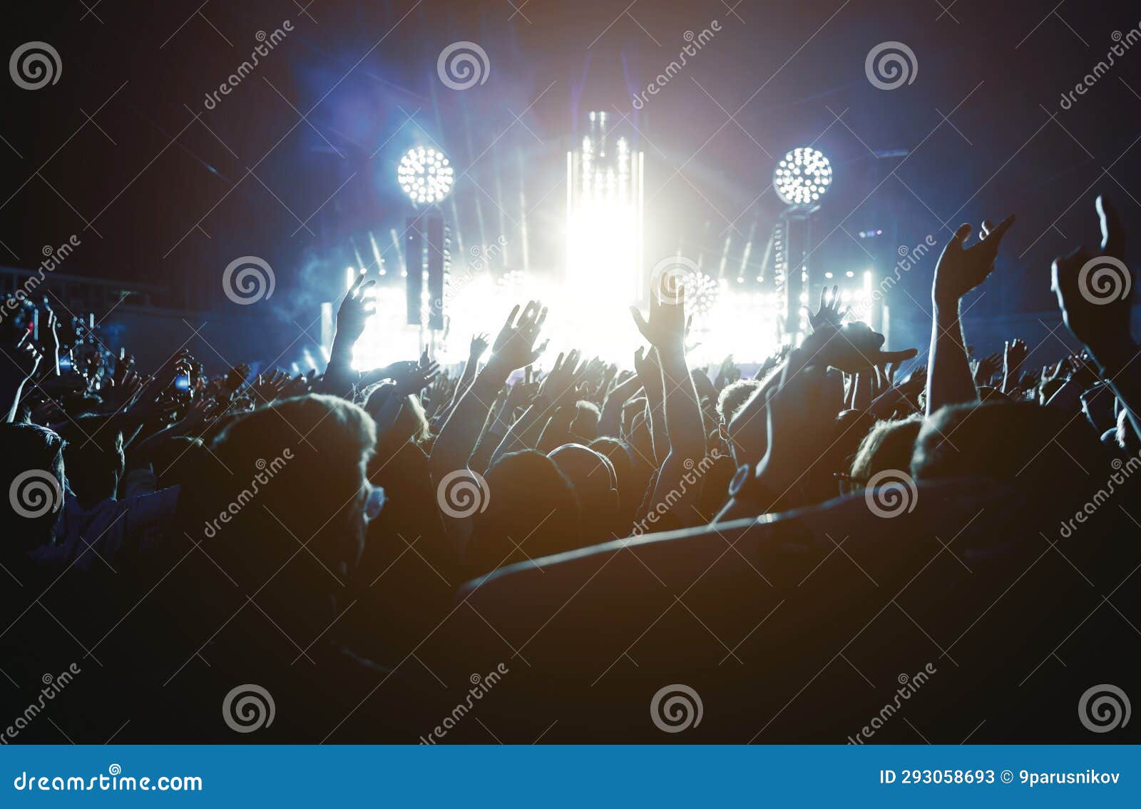 A Lot of Hands, Crowd on Concert Stock Image - Image of hand, floor ...