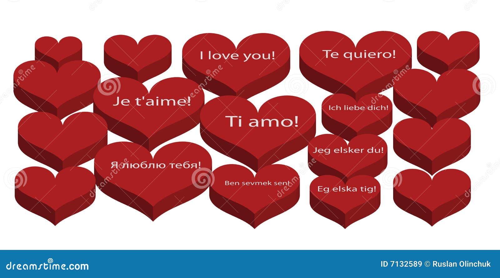 A lot of hearts stock illustration. Illustration of heart - 7132589