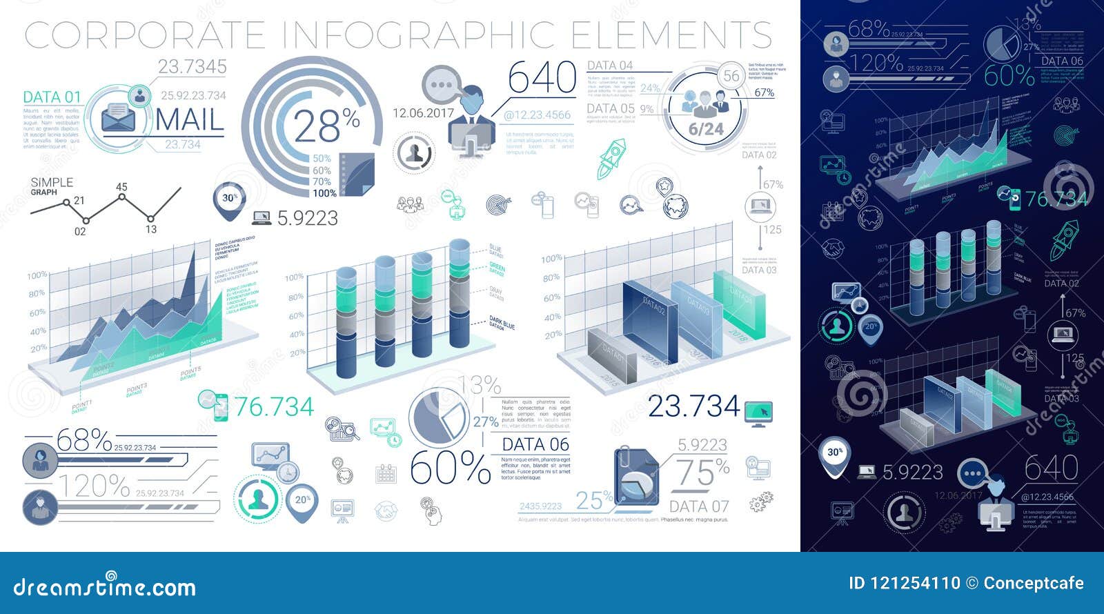 Corporate Infographic Elements Stock Vector - Illustration of data ...