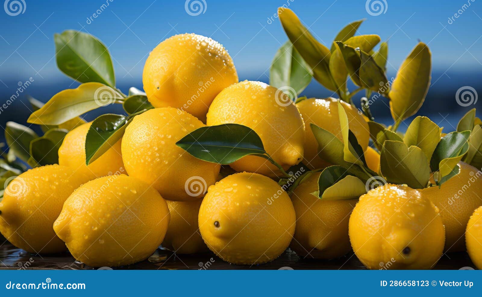 A Lot of Lemons. Generative AI. Stock Image - Image of color, healthy ...