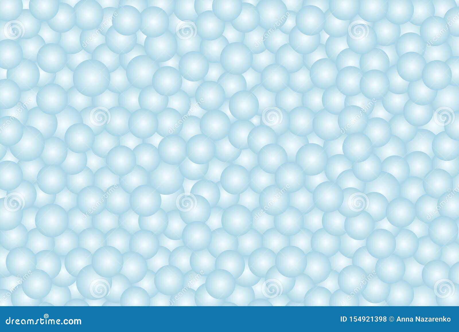 A Lot of Light Blue Bubbles Stock Illustration - Illustration of ball ...