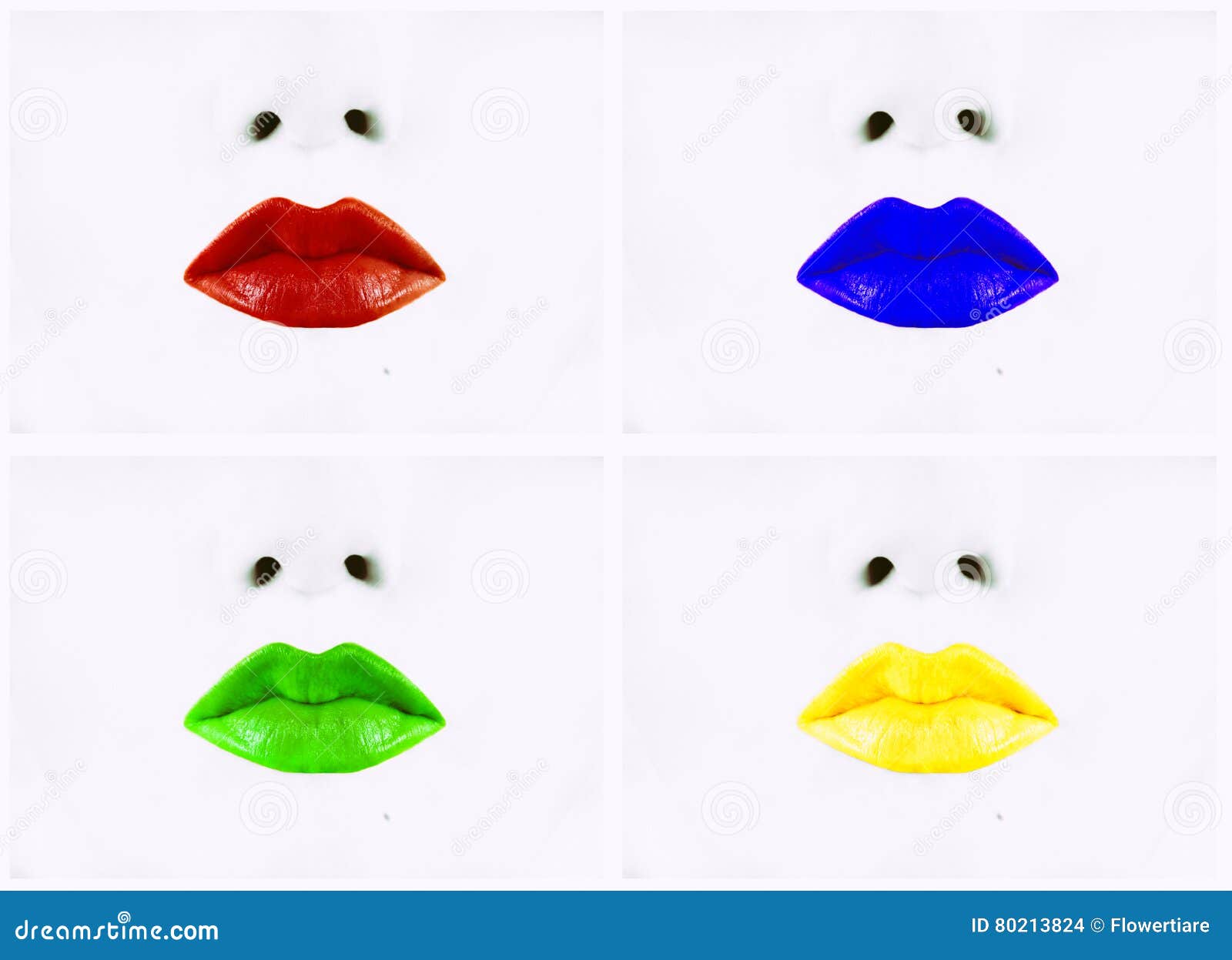 A Lot of Lips Different Colors Stock Photo - Image of skin, background ...