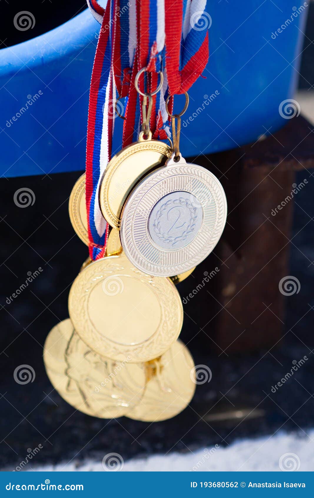 A Lot of Medals. Victory in the Competition Stock Photo - Image of ...