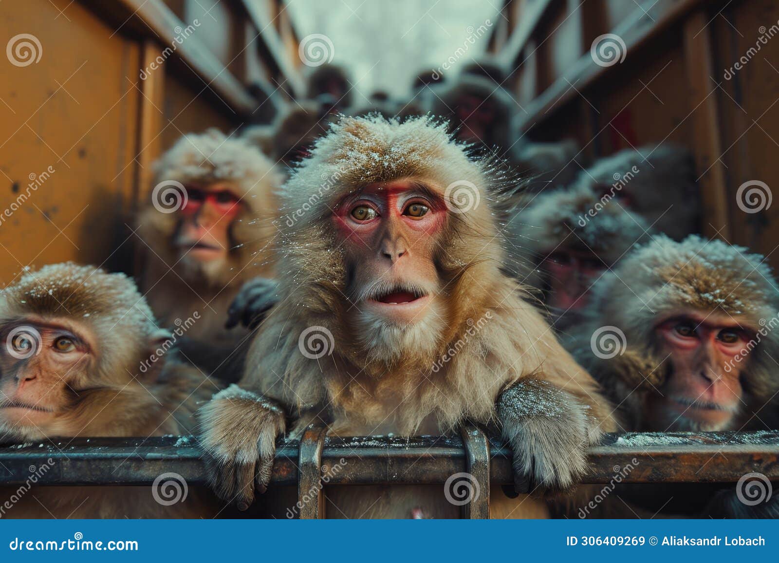 A Lot of Monkeys are Transported in a Truck Stock Image - Image of ...