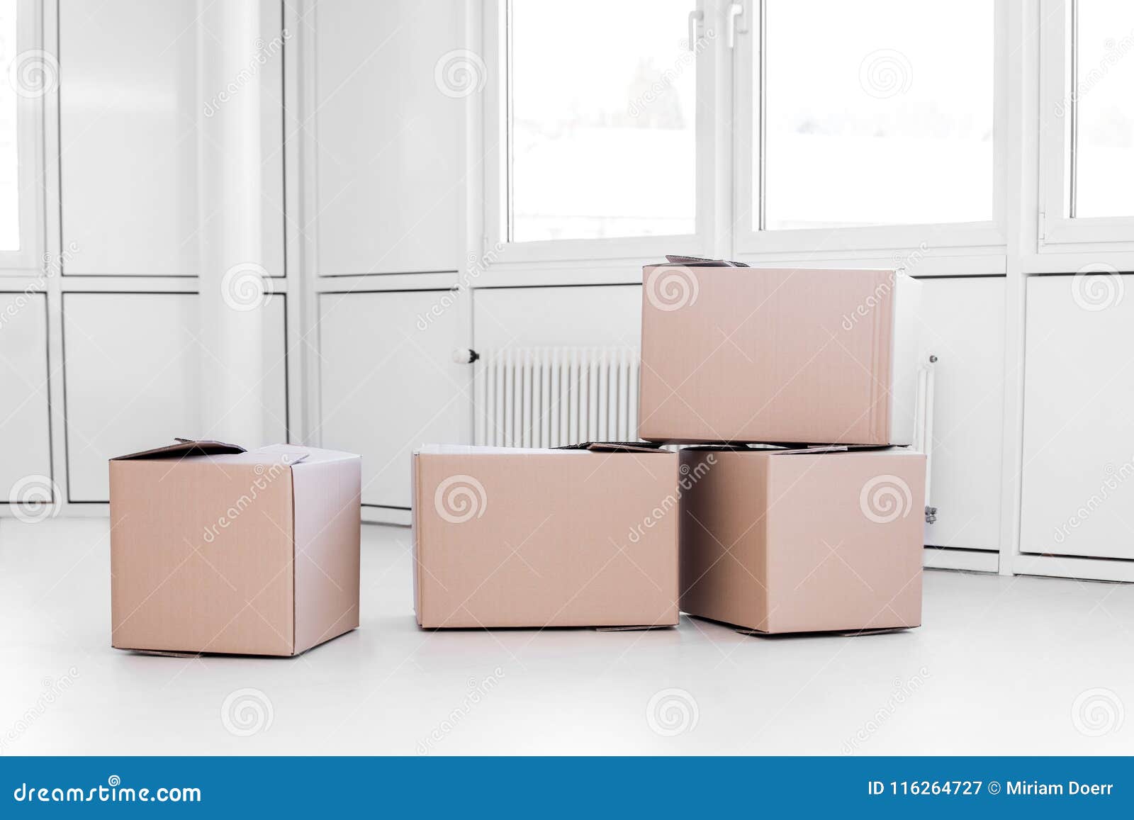 A lot of moving boxes stock image. Image of estate, empty - 116264727