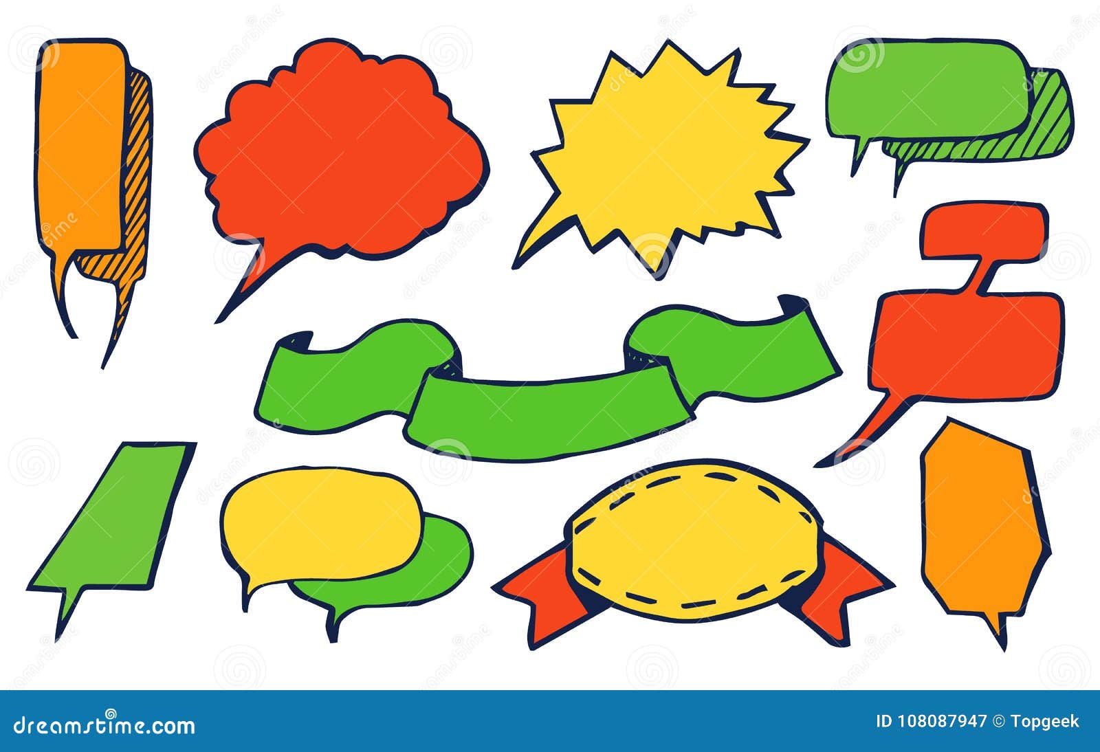 Lot of Multicolored Banners Vector Illustration Stock Vector ...