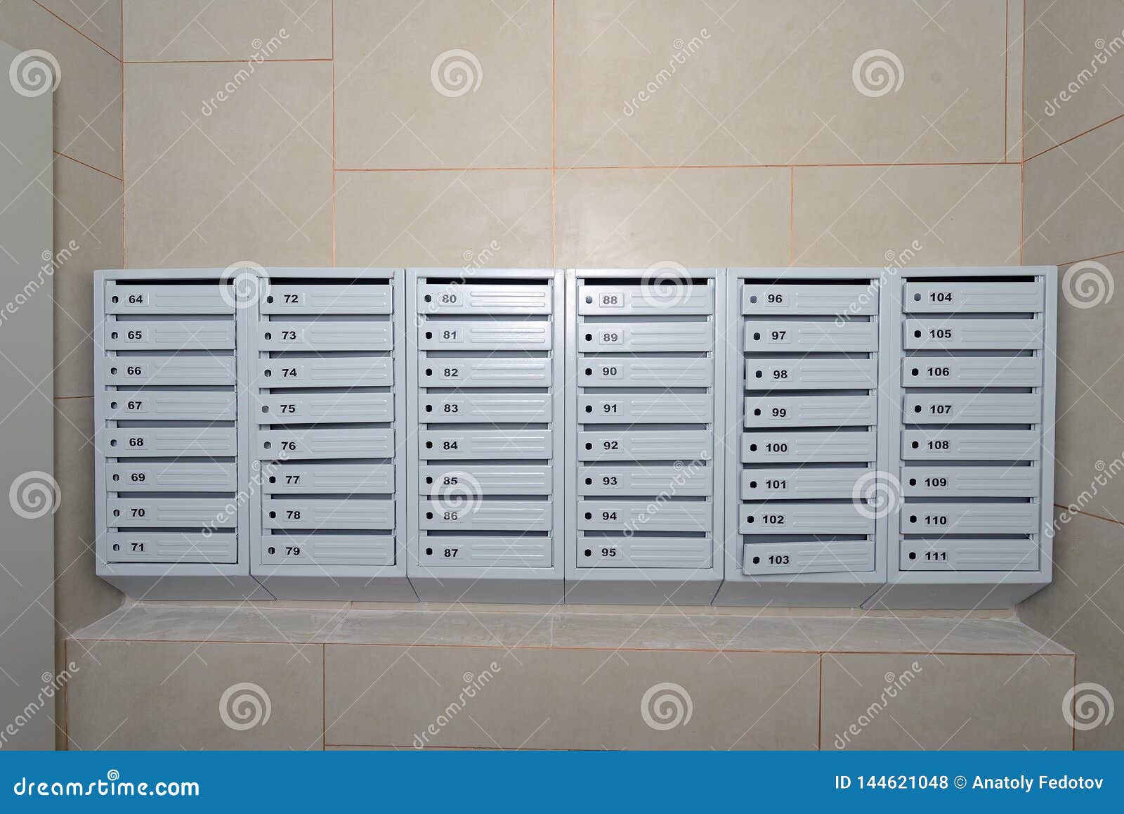 A Lot of New Mailboxes are Still without Locks in an Apartment Building ...