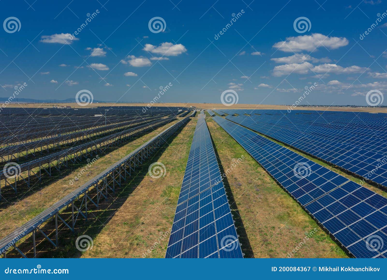 Lot of Panels of Solar Cells Stock Image - Image of plant, blue: 200084367