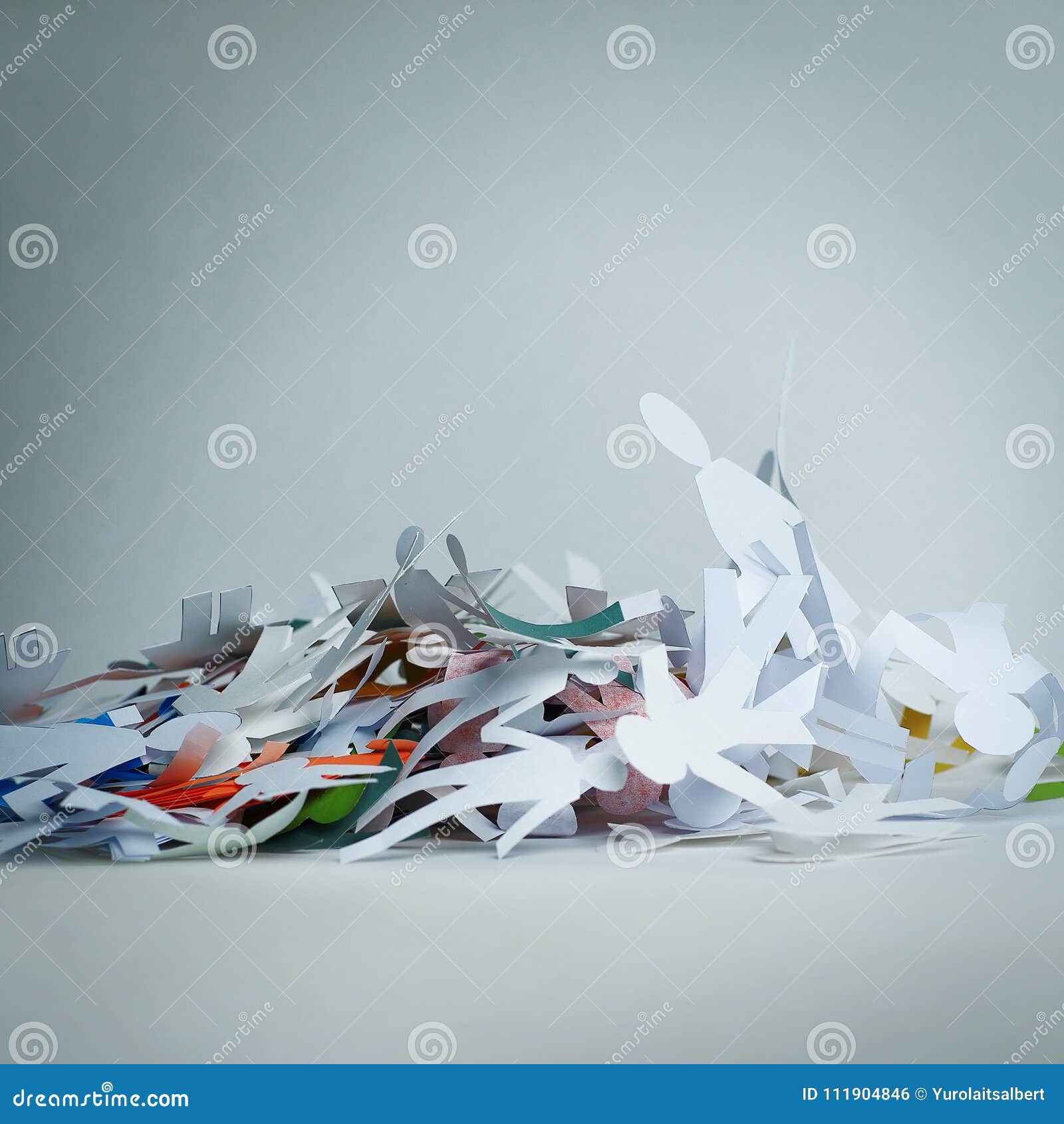 Lot of Paper Men Piled in a Heap Stock Photo - Image of cutout ...