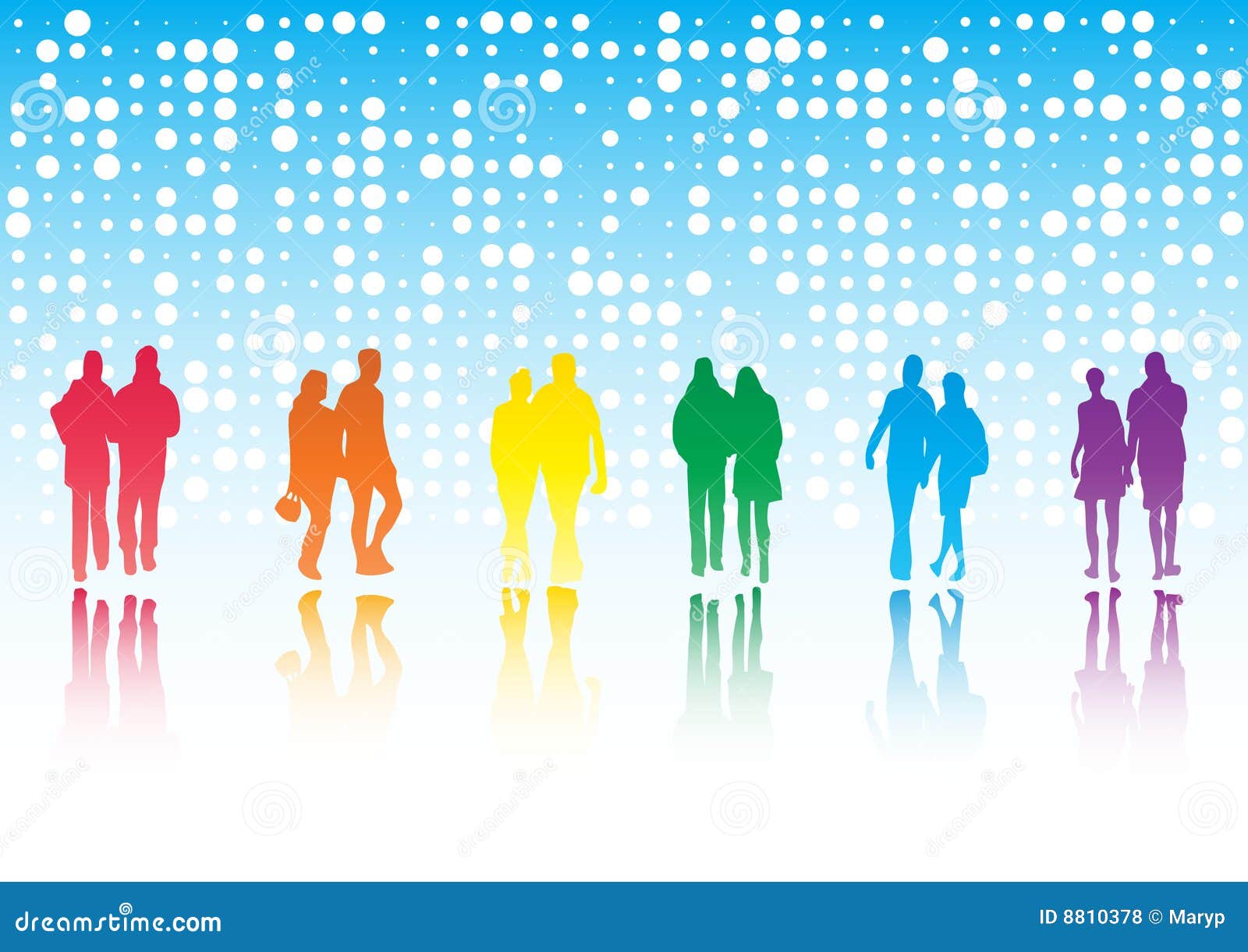 Clip Art Of People And The City Street Vector Illustration ...