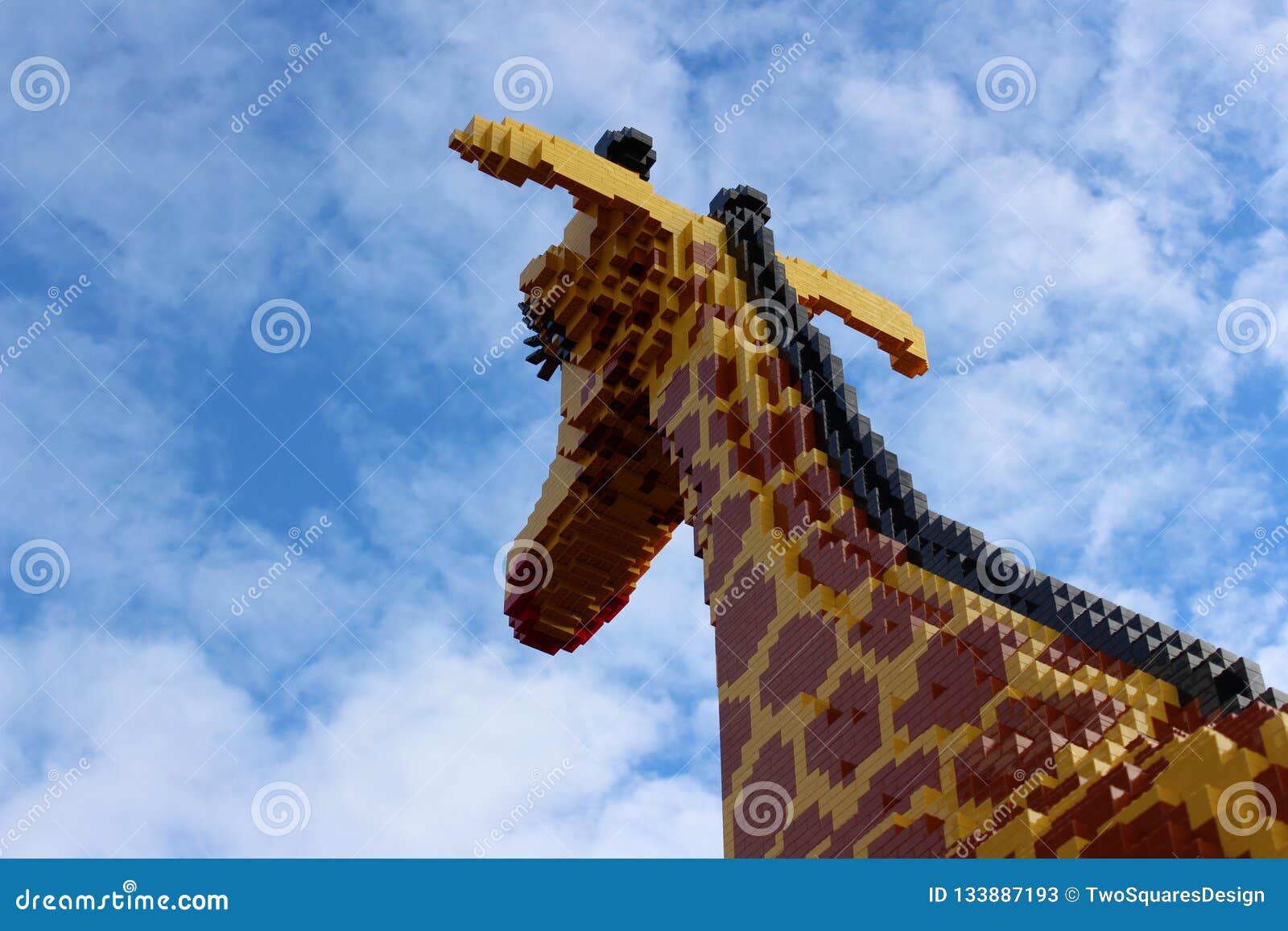 Giraffe Builded from Plastic Bricks. Editorial Stock Photo - Image of ...