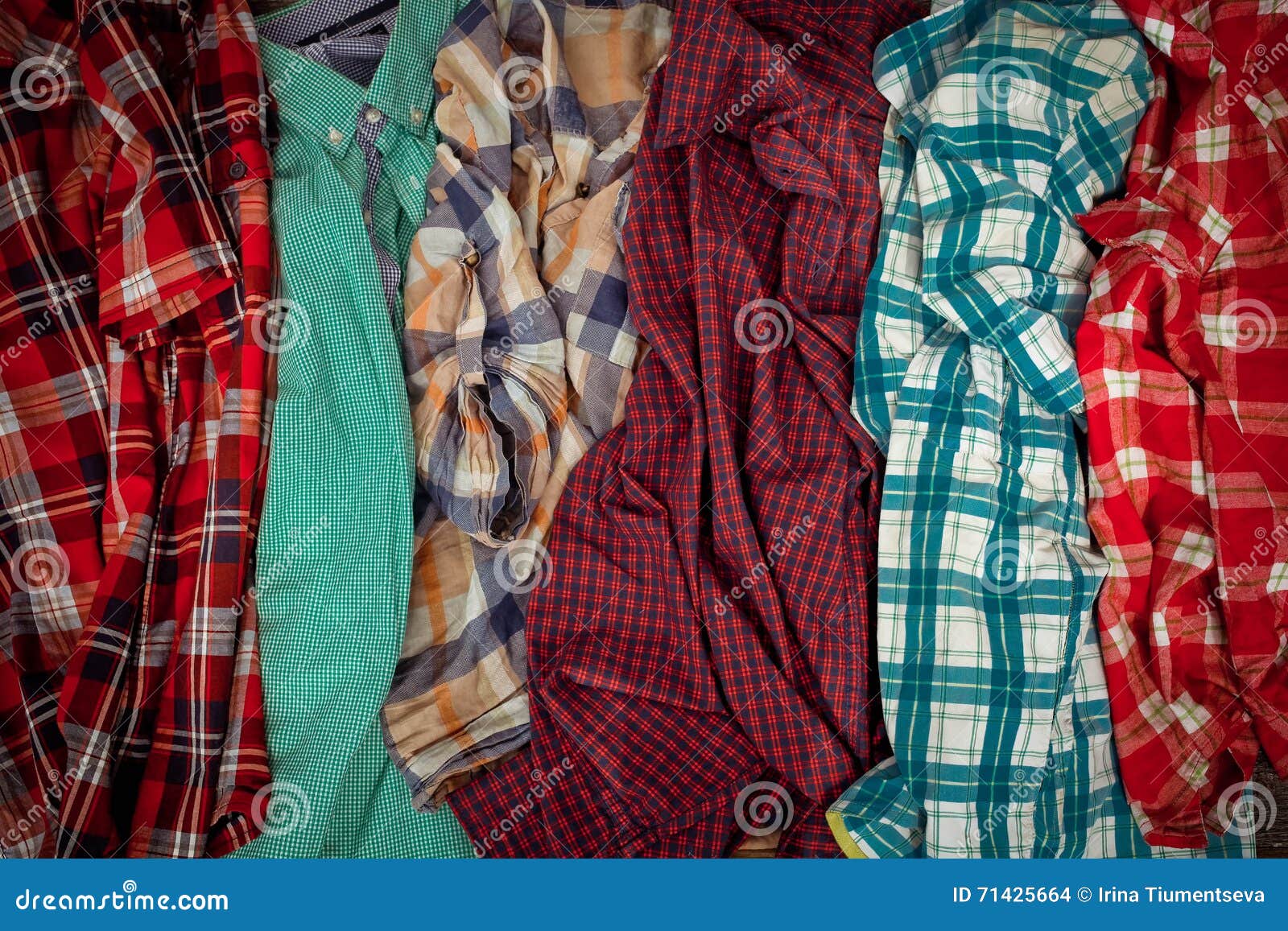 Lot of plaid shirts stock photo. Image of selection, casual - 71425664