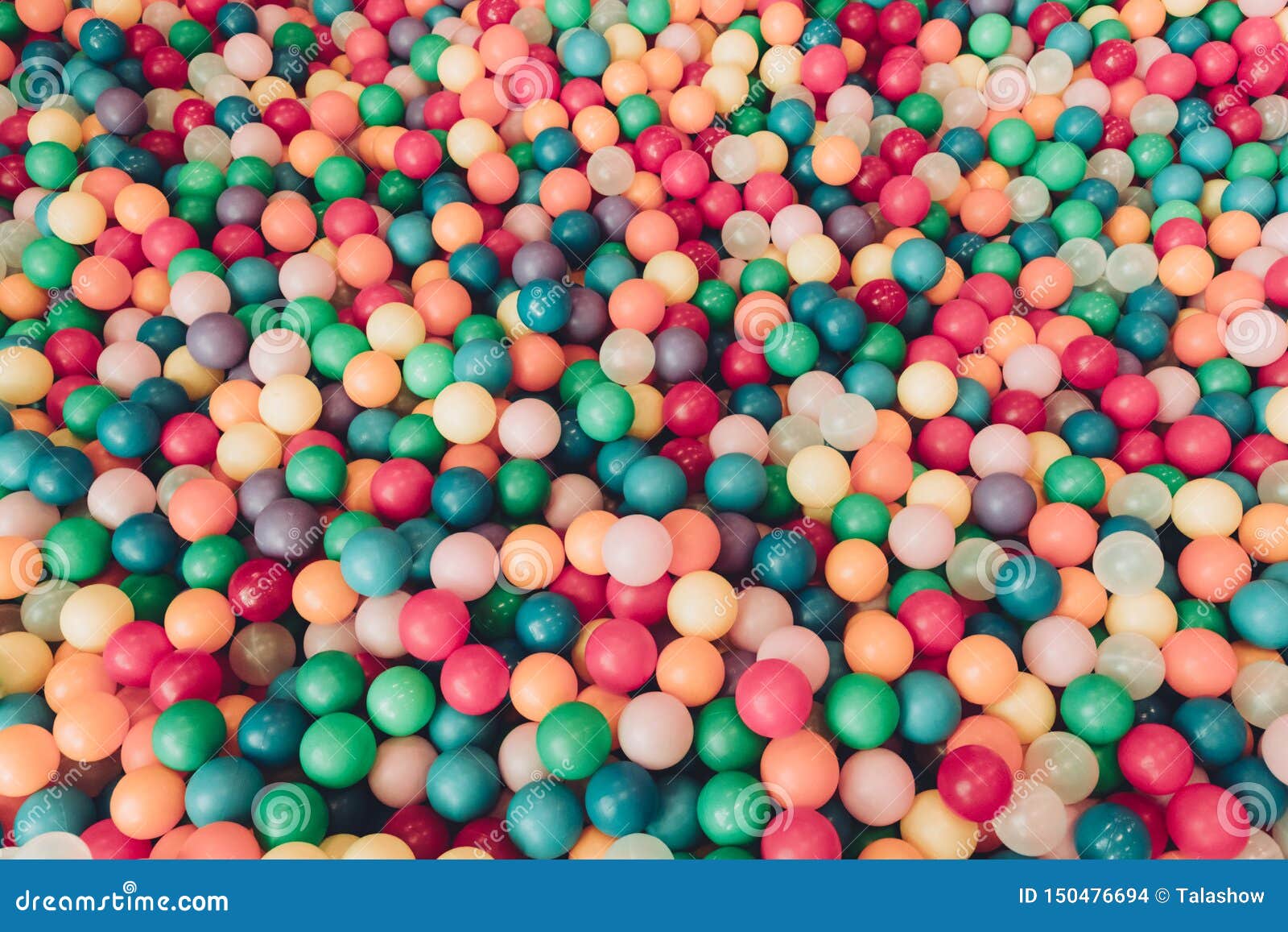 Lot of Plastic and Colored Balls in a Chaotic Manner Stock Photo ...