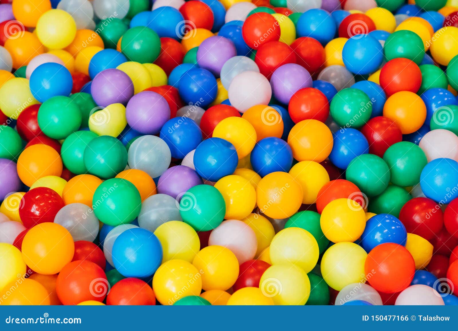 Lot of Plastic and Colored Balls in a Chaotic Manner Stock Photo ...