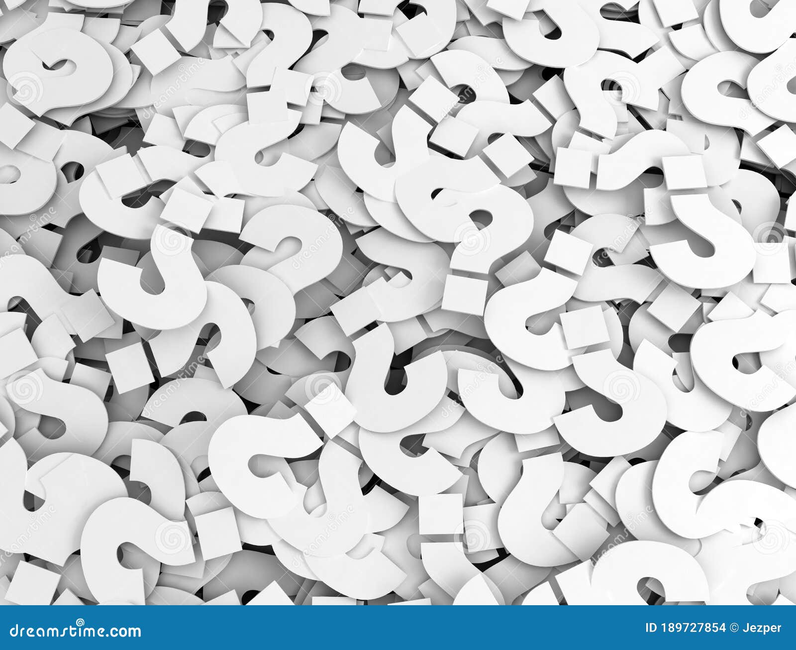 A Lot of Question Marks in a Big Pile Stock Illustration - Illustration ...