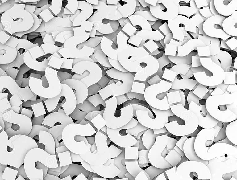 A Lot of Question Marks in a Big Pile Stock Illustration - Illustration ...