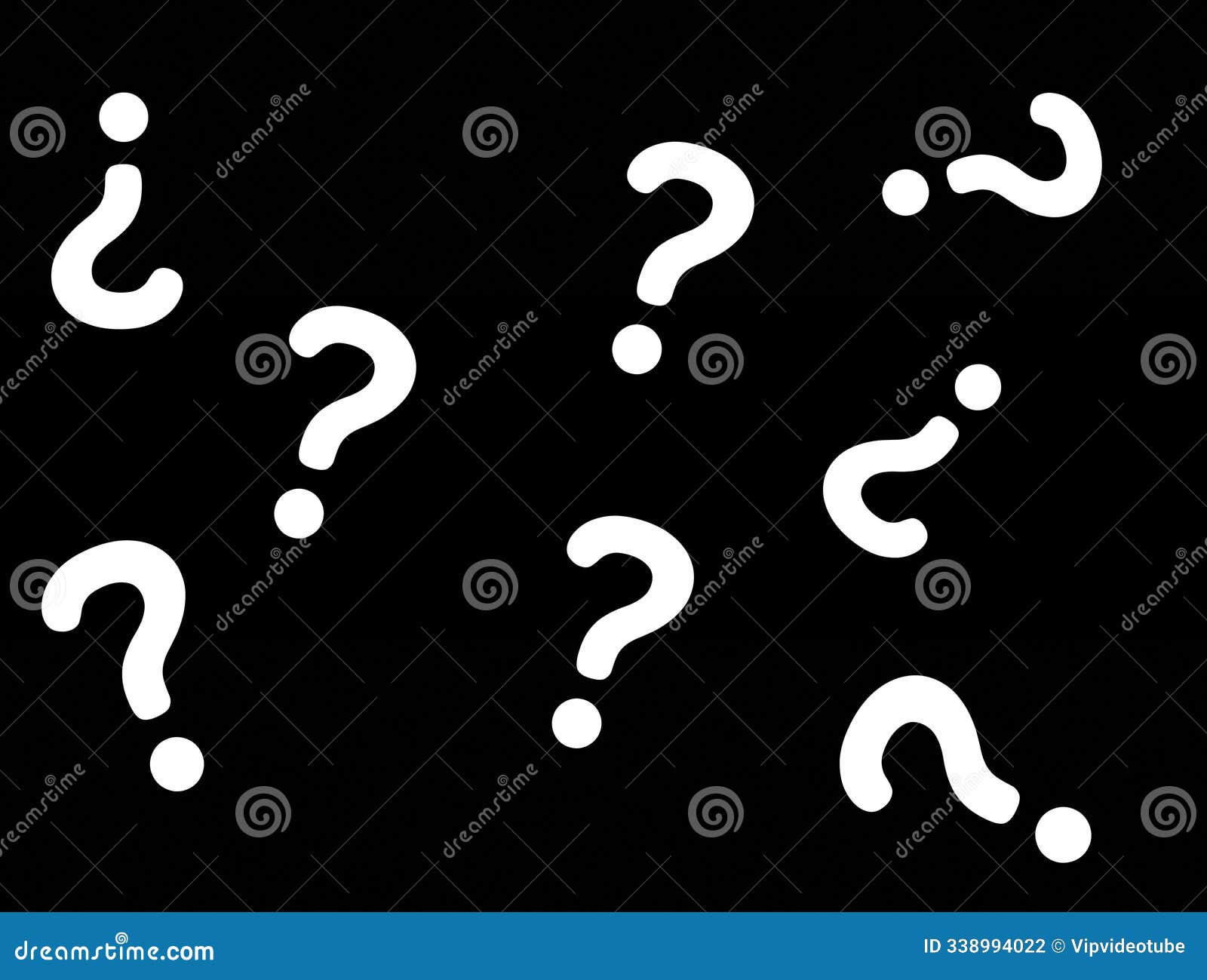 A Lot of Question Marks in Random Order on a Black Background Stock ...