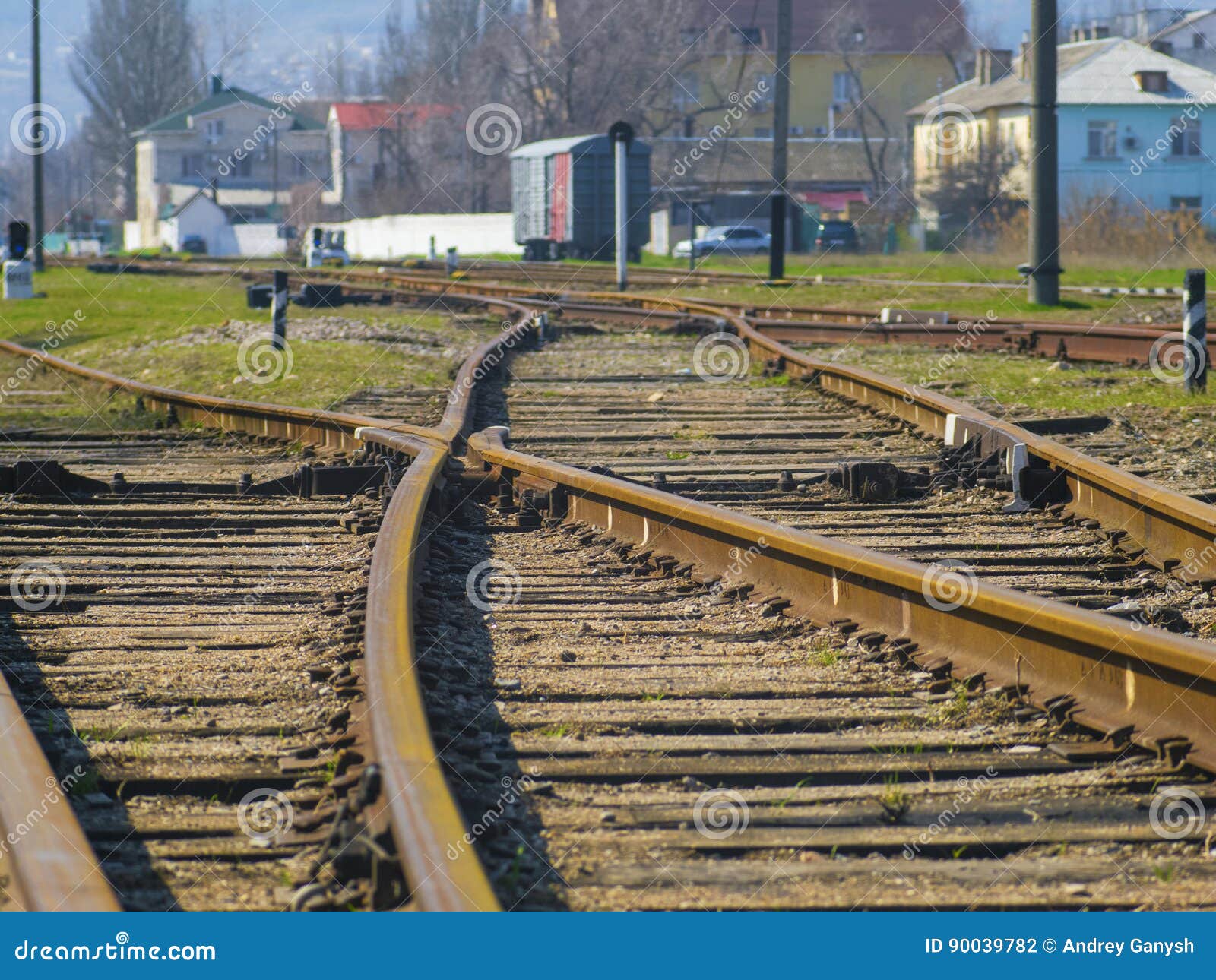 A Lot of Rails at the Railway Station Stock Photo - Image of black ...