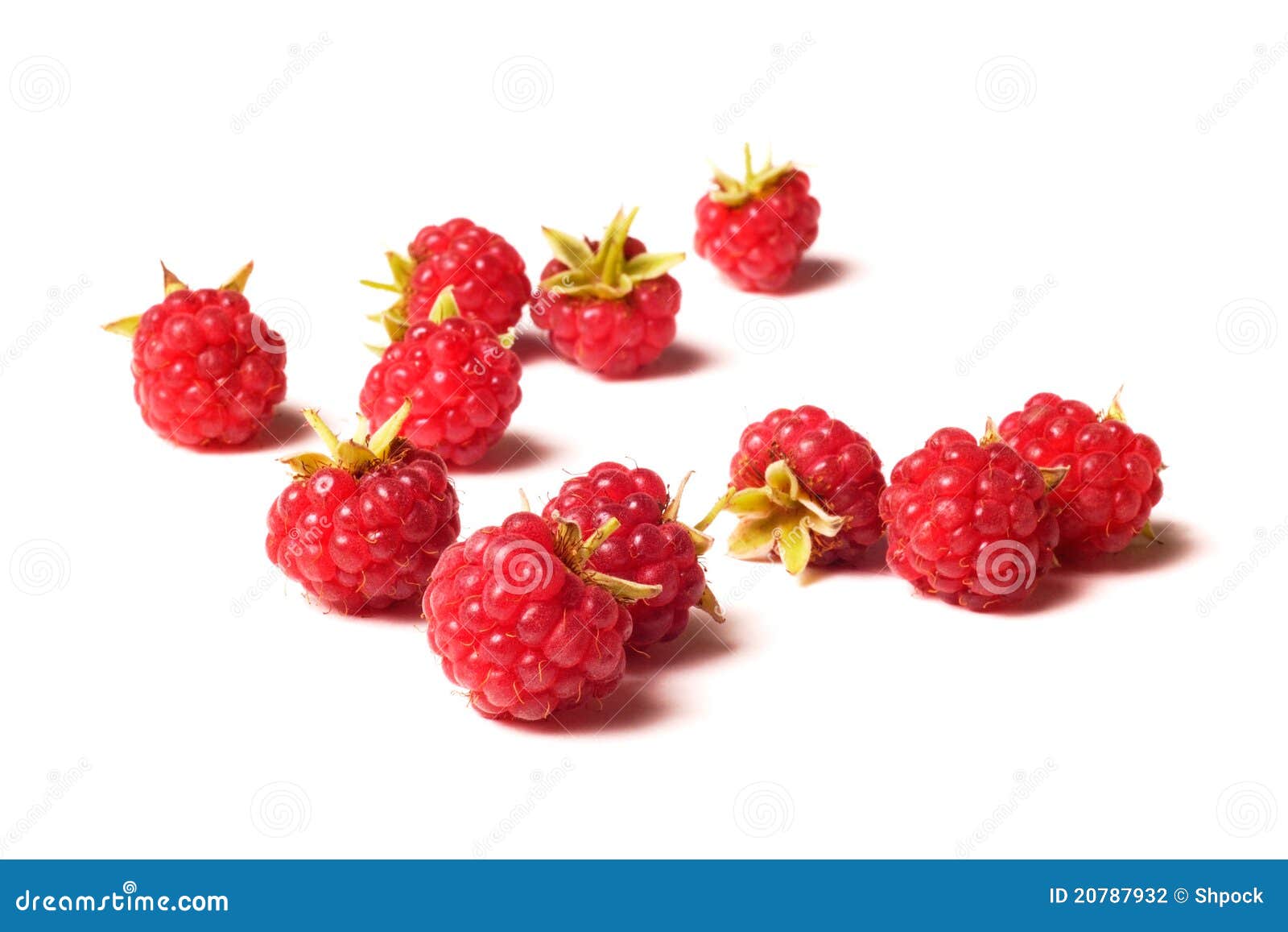 A Lot of Raspberry on White Stock Photo - Image of food, eatable: 20787932