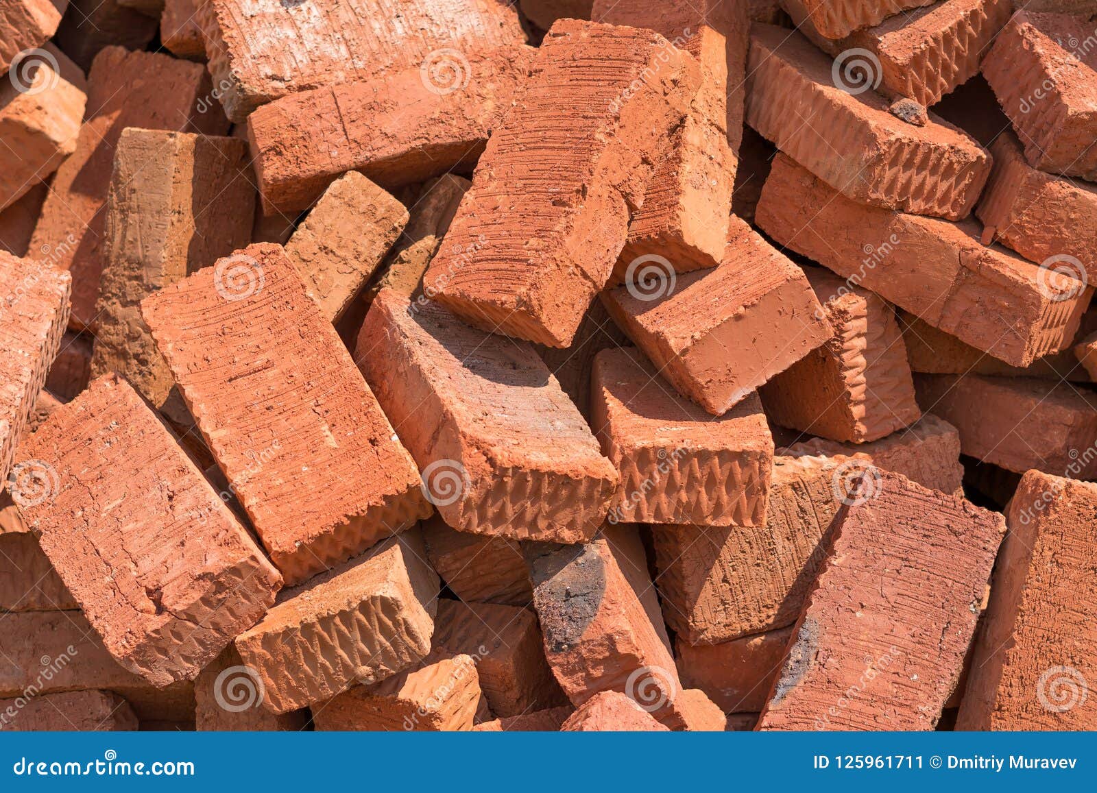 A Lot of Red Bricks are Piled Up Stock Image - Image of bricks ...
