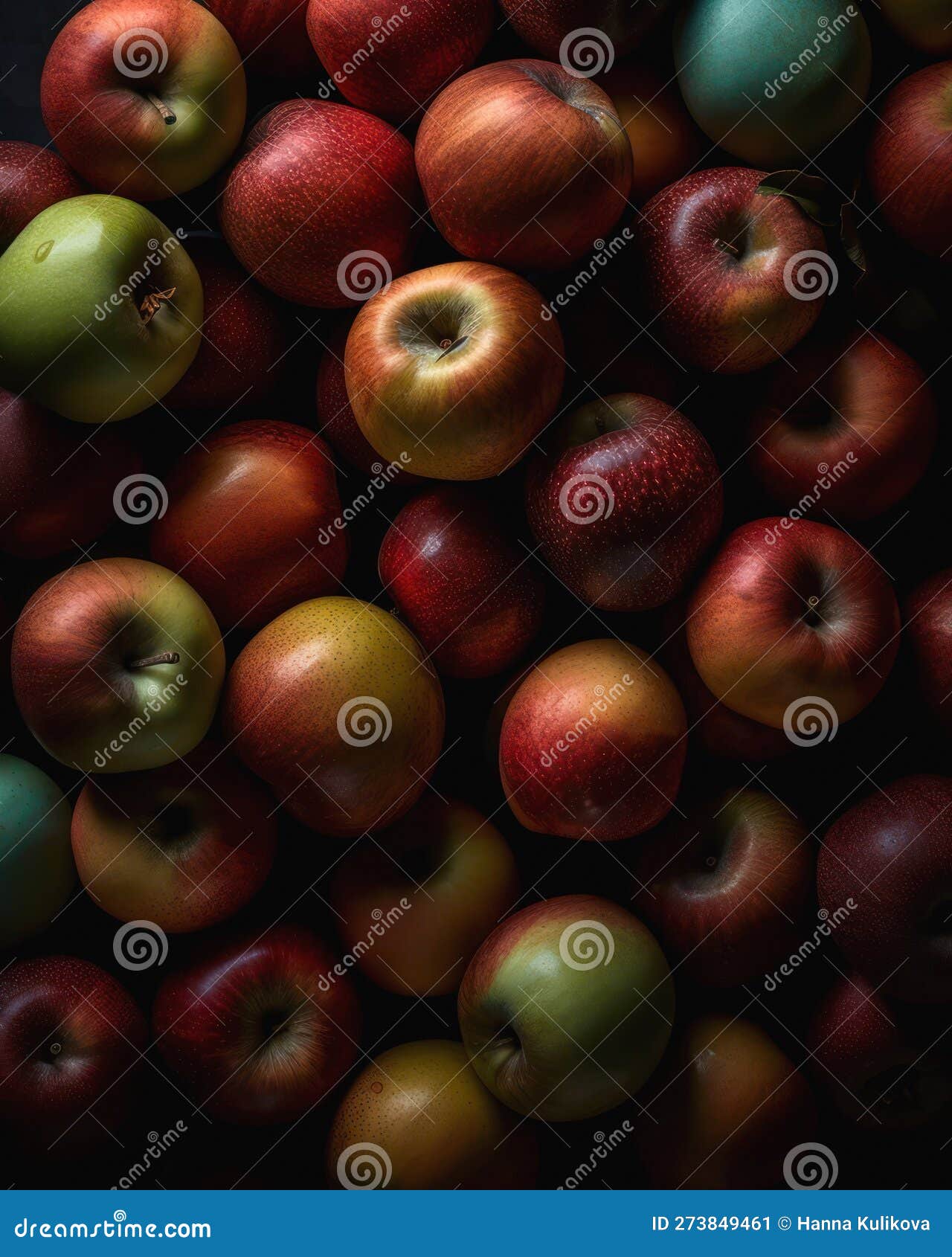 A lot of ripe red apples. stock illustration. Illustration of vertical ...