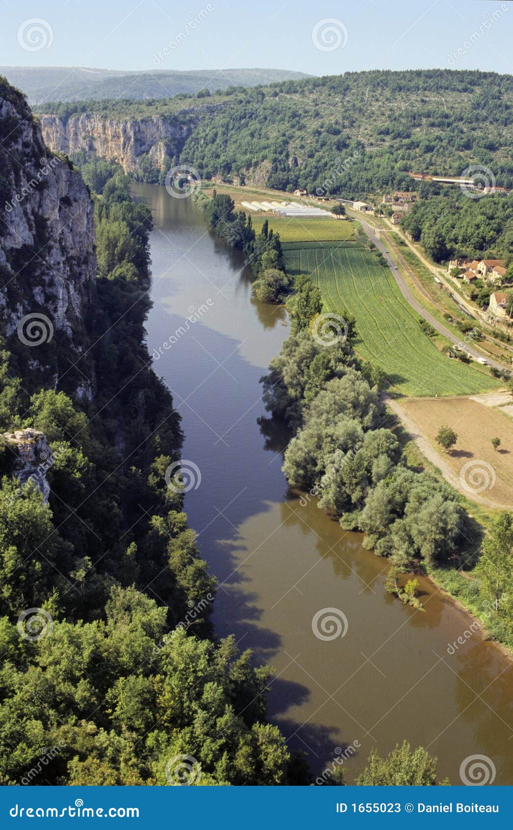 Lot river valley stock image. Image of cliff, greenhouse - 1655023