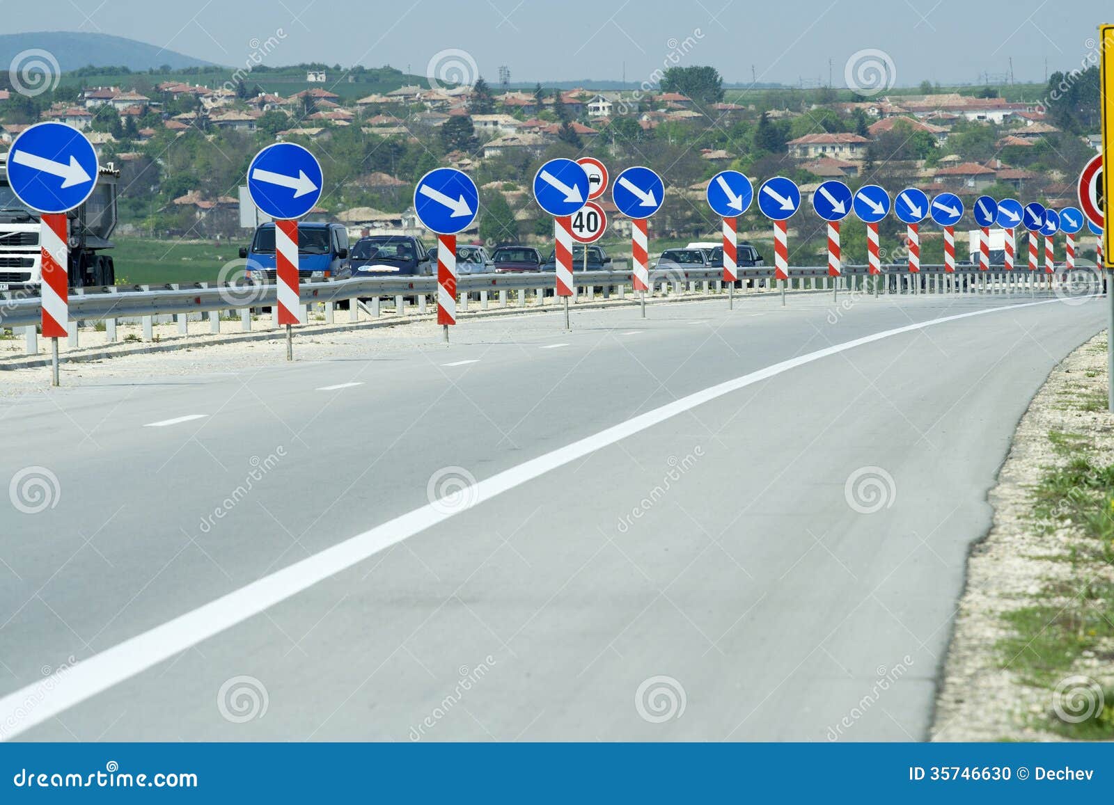 Lot of Road Signs Showing Directions Stock Photo - Image of concept ...