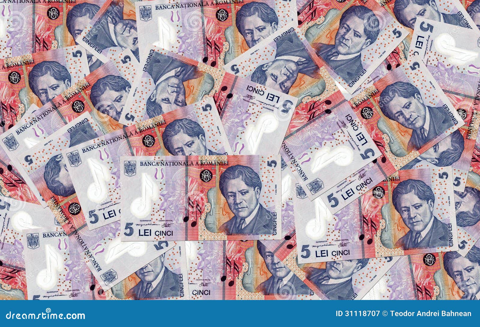A lot of romanian money stock image. Image of finance - 31118707