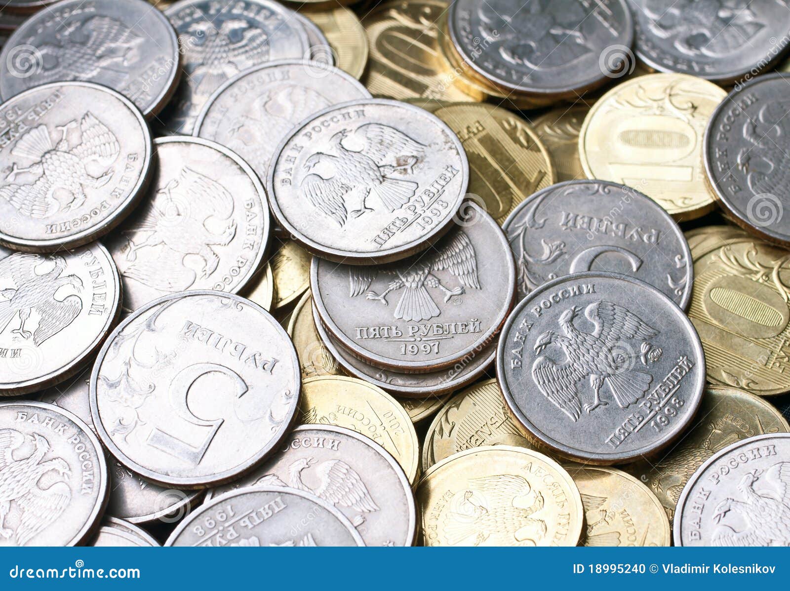 Lot of russian coins stock photo. Image of rubl, finance - 18995240