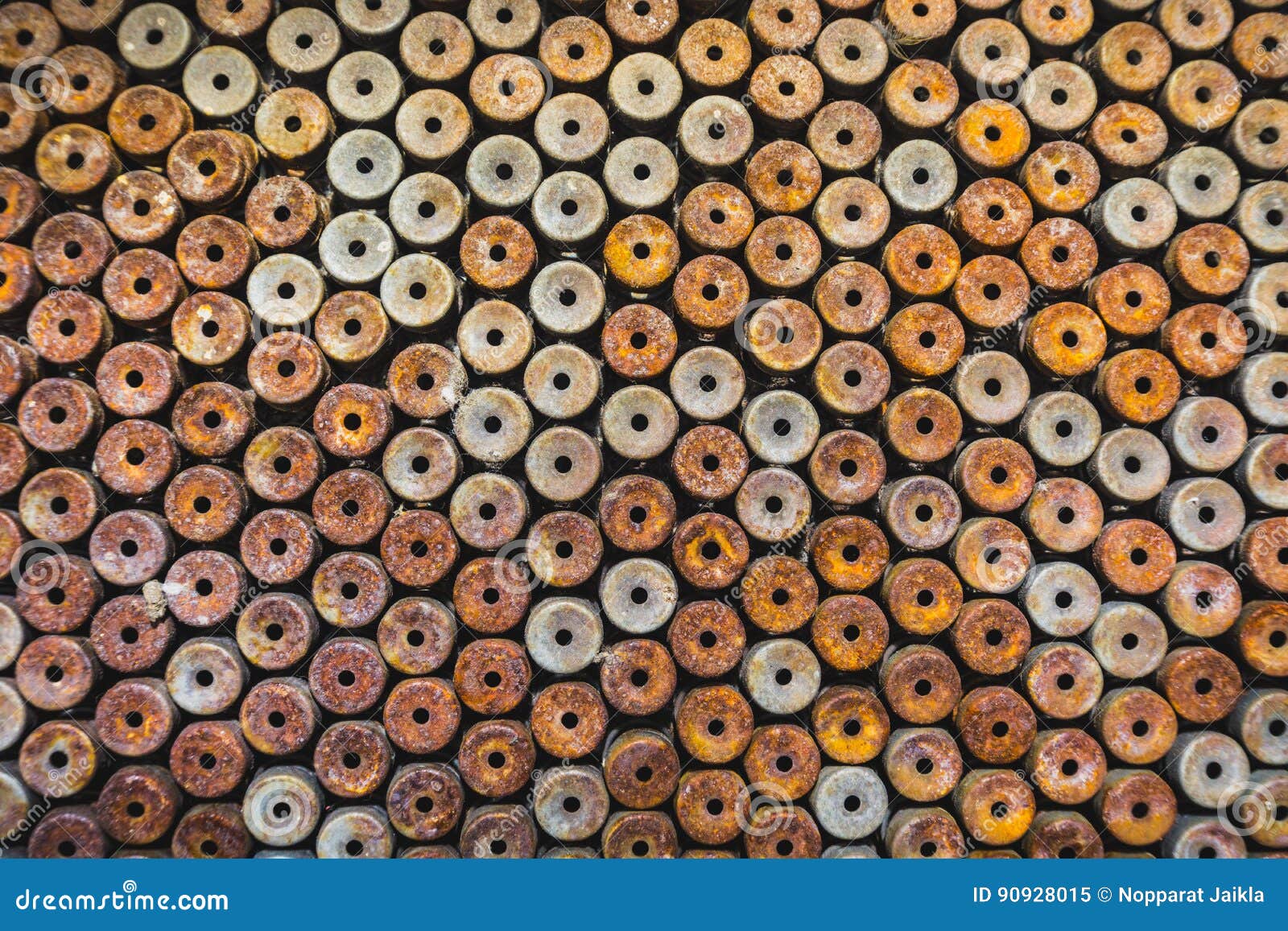 Lot of Rust Circle Aluminum on Black Background Stock Image - Image of ...