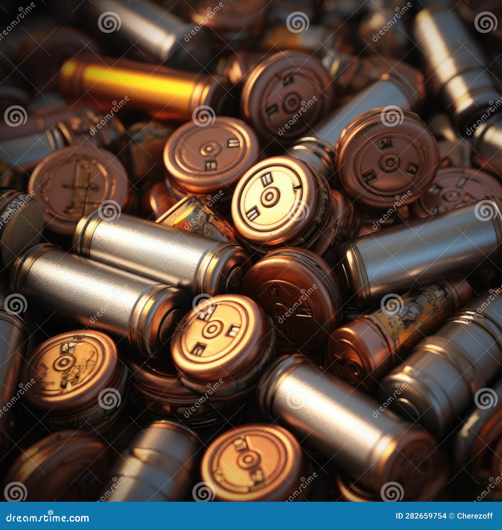 Used Batteries With Recycling Symbol Cartoon Vector | CartoonDealer.com ...